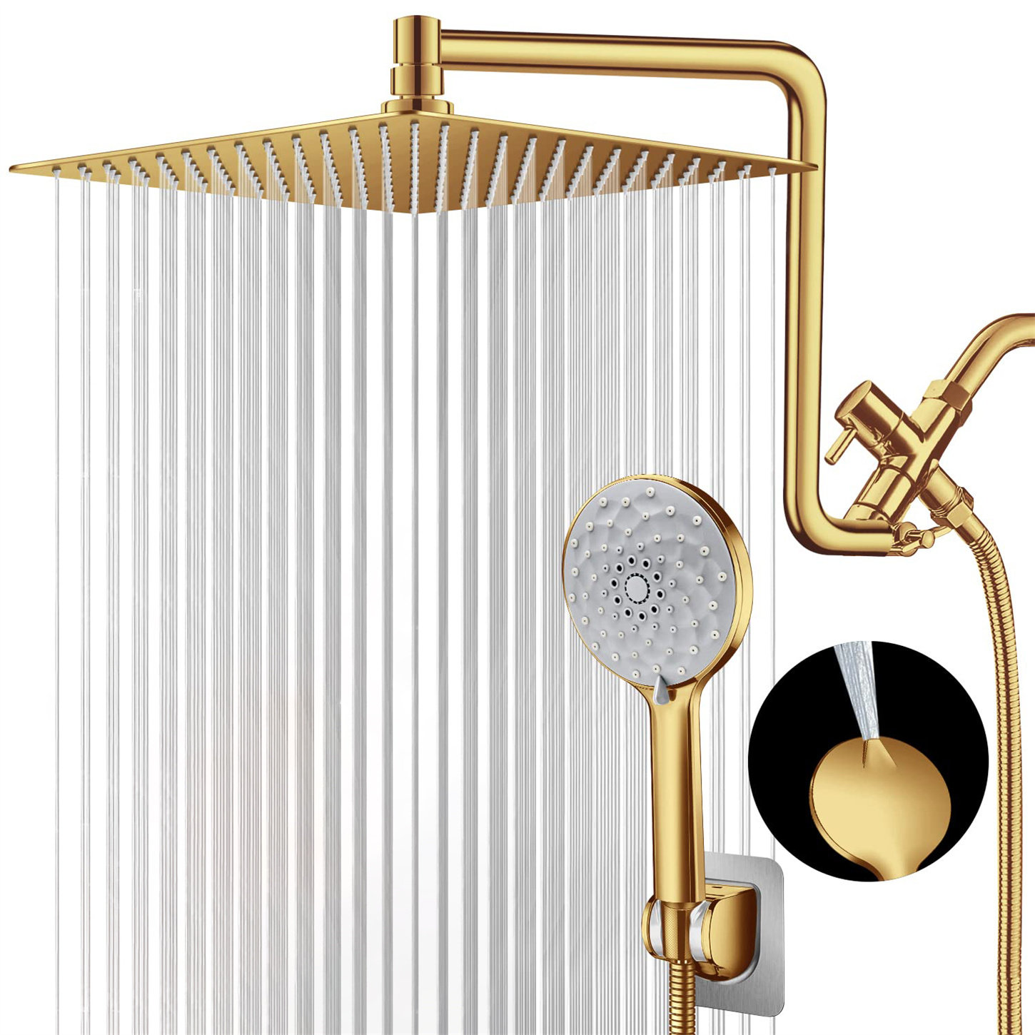 XINGRUISI Upgraded Dual Showerhead System – 12-Inch Rainfall Shower ...