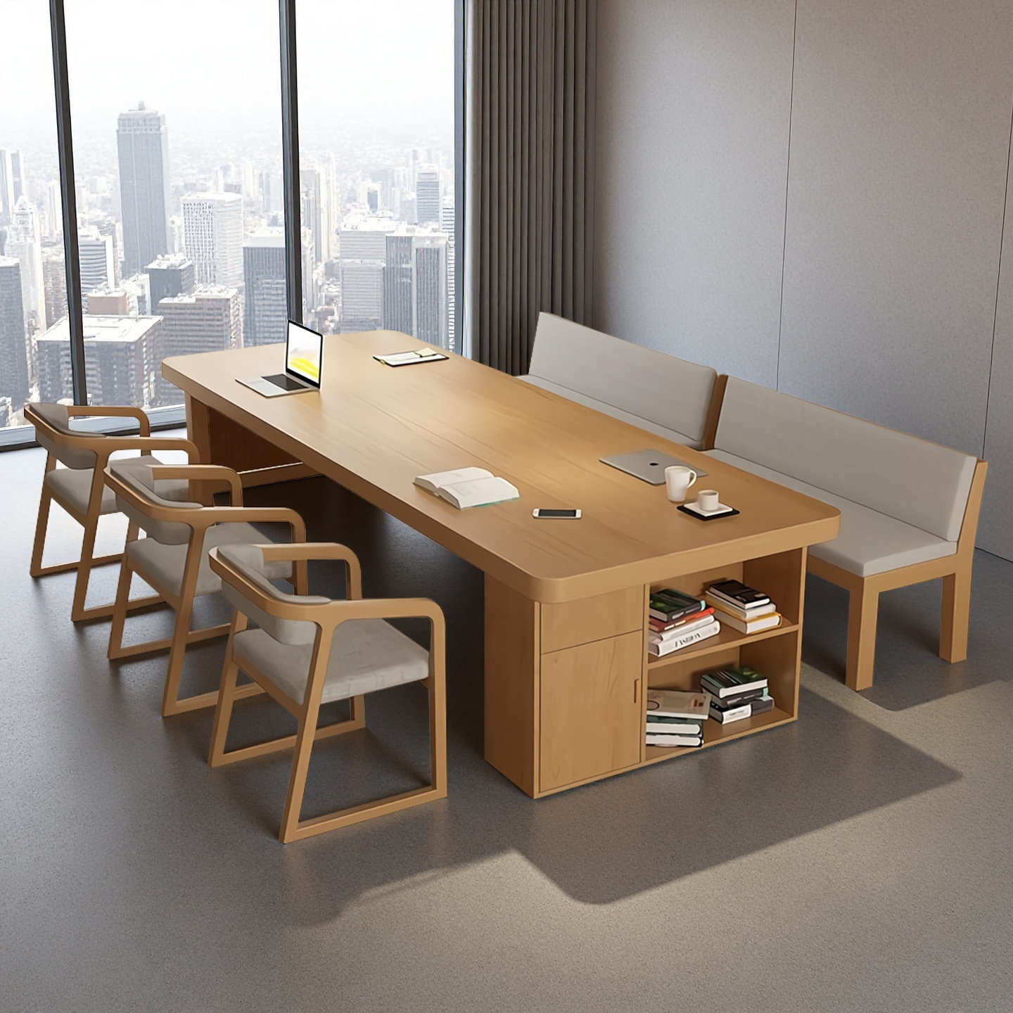 Latitude Run® Rectangular Solid Wood Pine Conference Tables - Wayfair ...