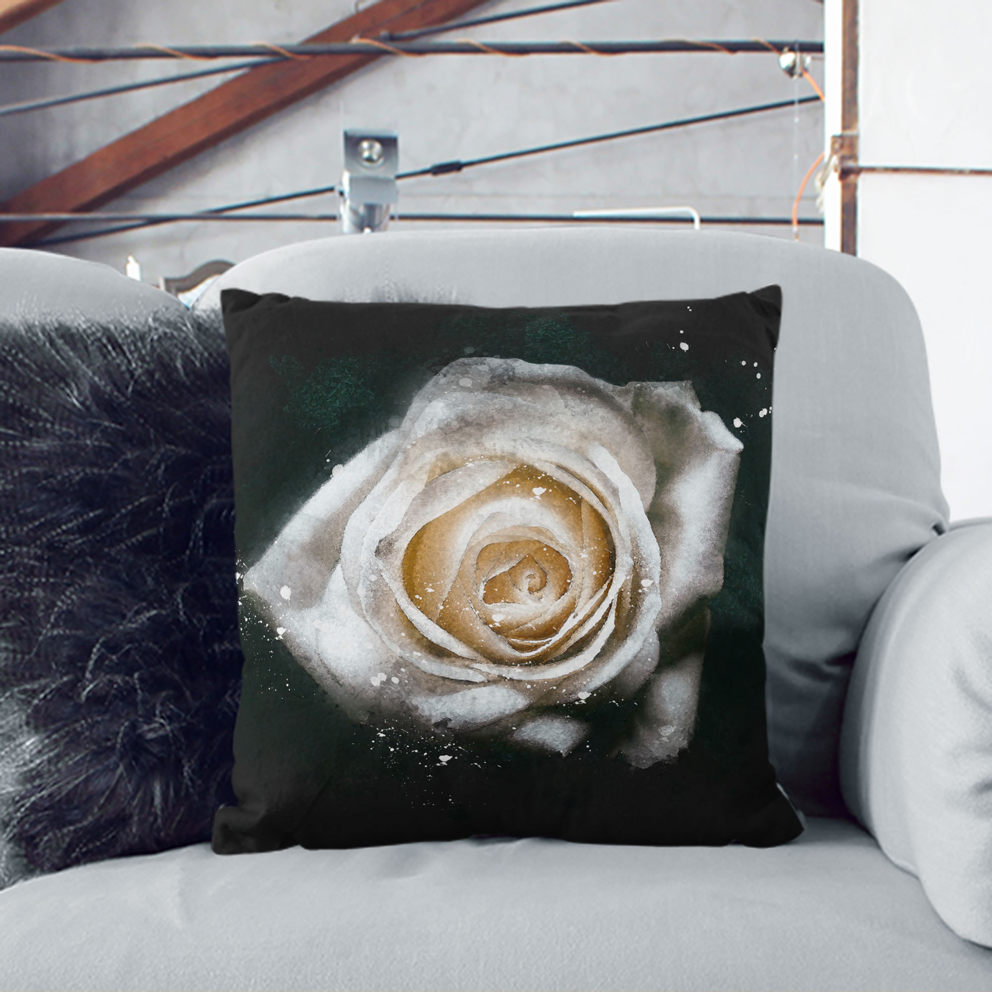East Urban Home A Rose Cushion with Filling | Wayfair.co.uk