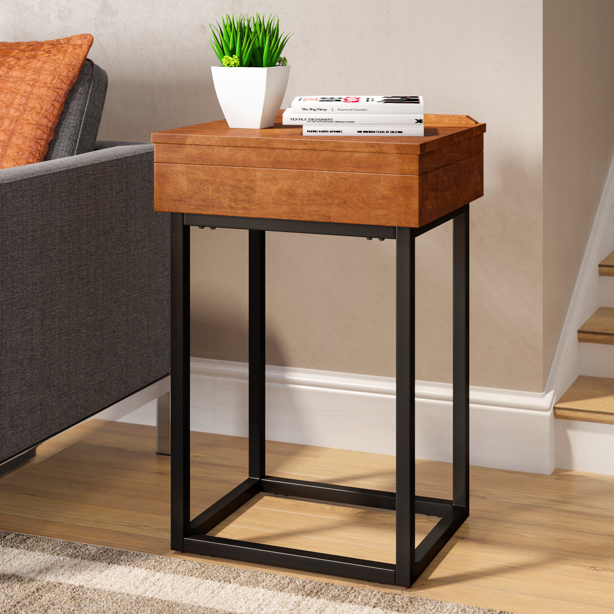 Latitude Run® Belle End Table with Storage | Wayfair