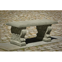 Cast Stone & Concrete Outdoor Benches You'll Love | Wayfair