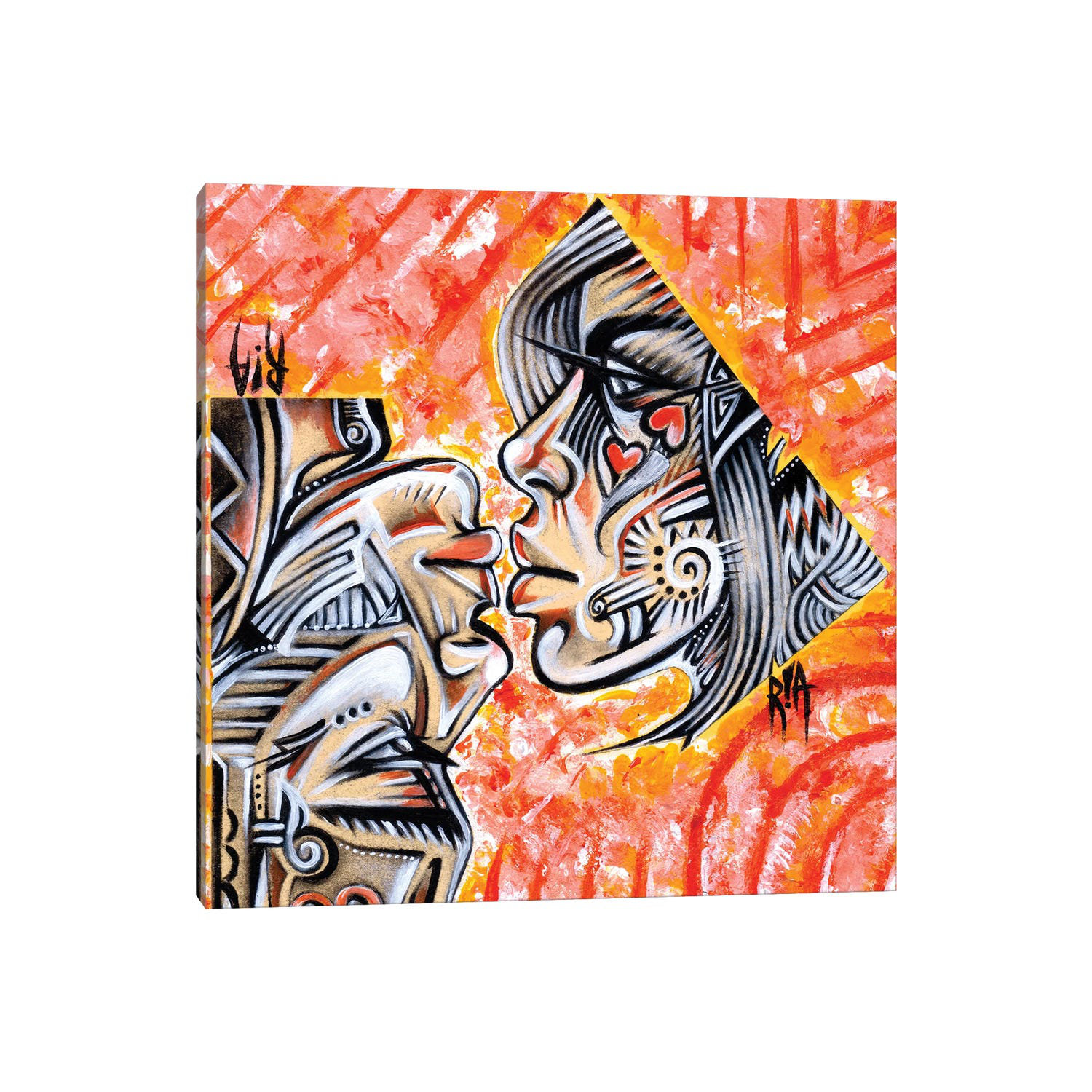 East Urban Home Intricate Intimacy by Artist Ria - Wrapped Canvas ...