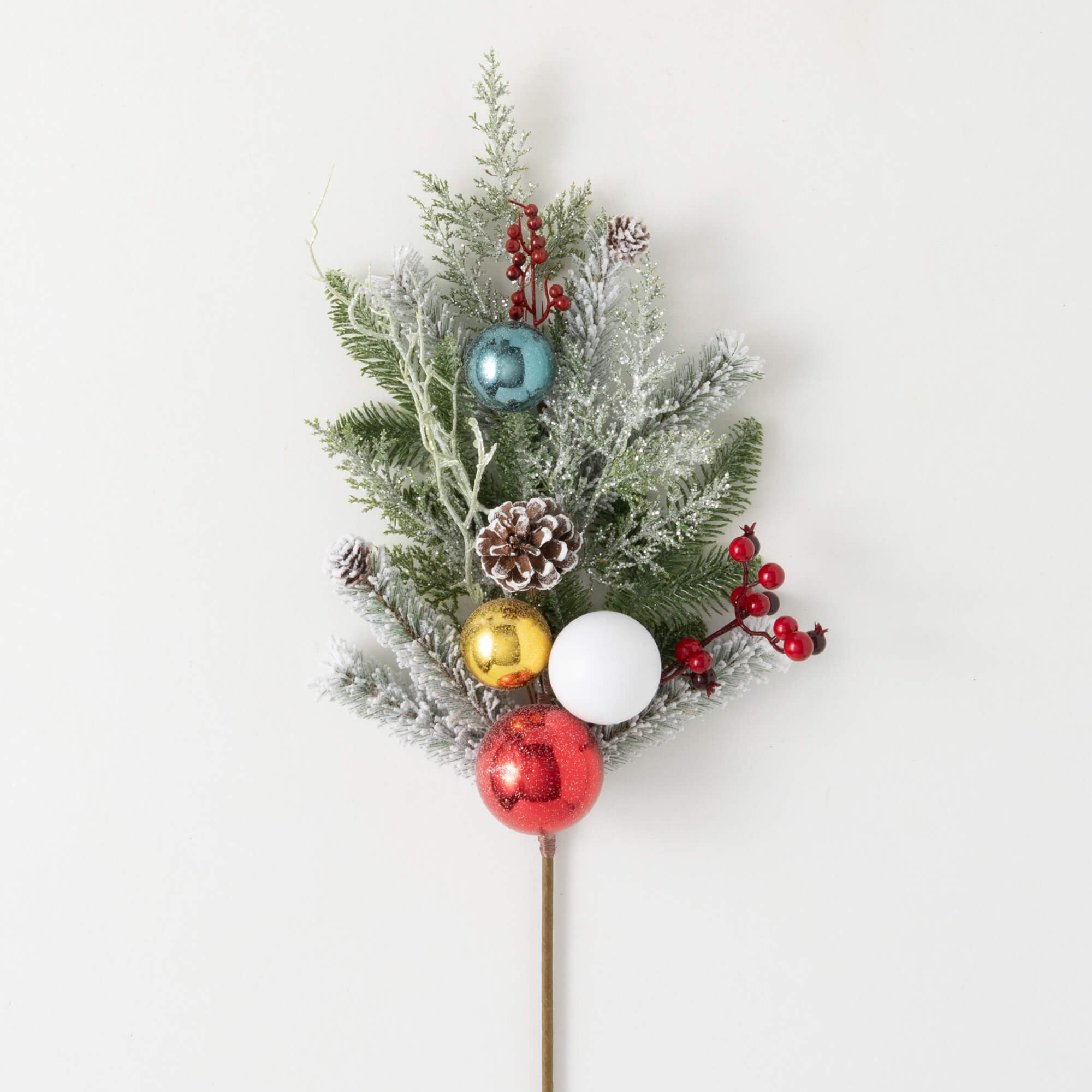 The Holiday Aisle® 31" Artificial Shiny Ball Frosted Pine Christmas ...