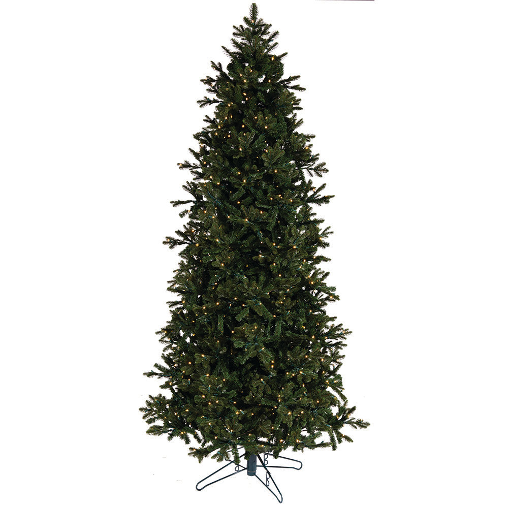 The Holiday Aisle® Tiffany Green Fir tree Christmas Tree with 700 | Wayfair