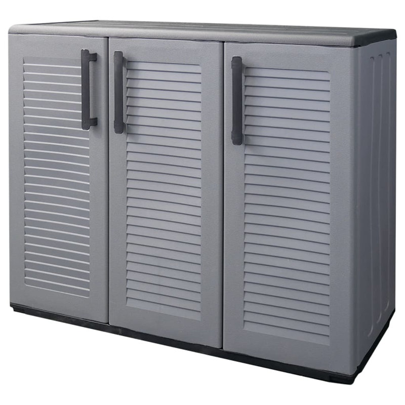 VidaXL Polypropylene Cabinet Deck Box in Gray/Black & Reviews | Wayfair