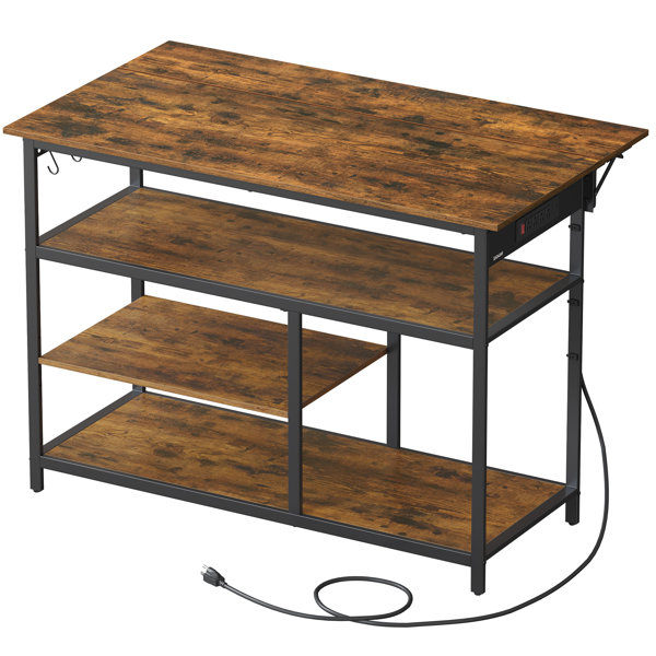 17 Stories Kitchen Workbench With Extendable Worktop | Wayfair
