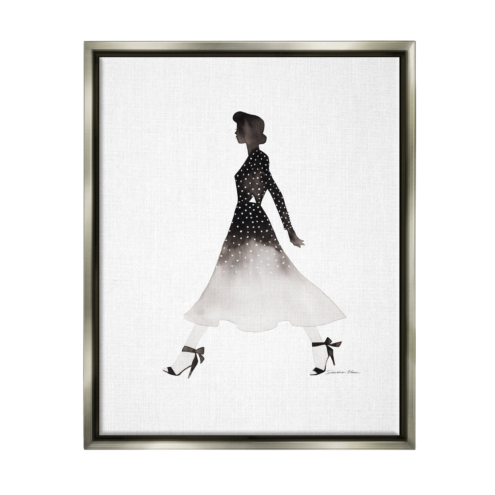 Mercer41 Richette Girl In Black Dress by Simone Elum | Wayfair