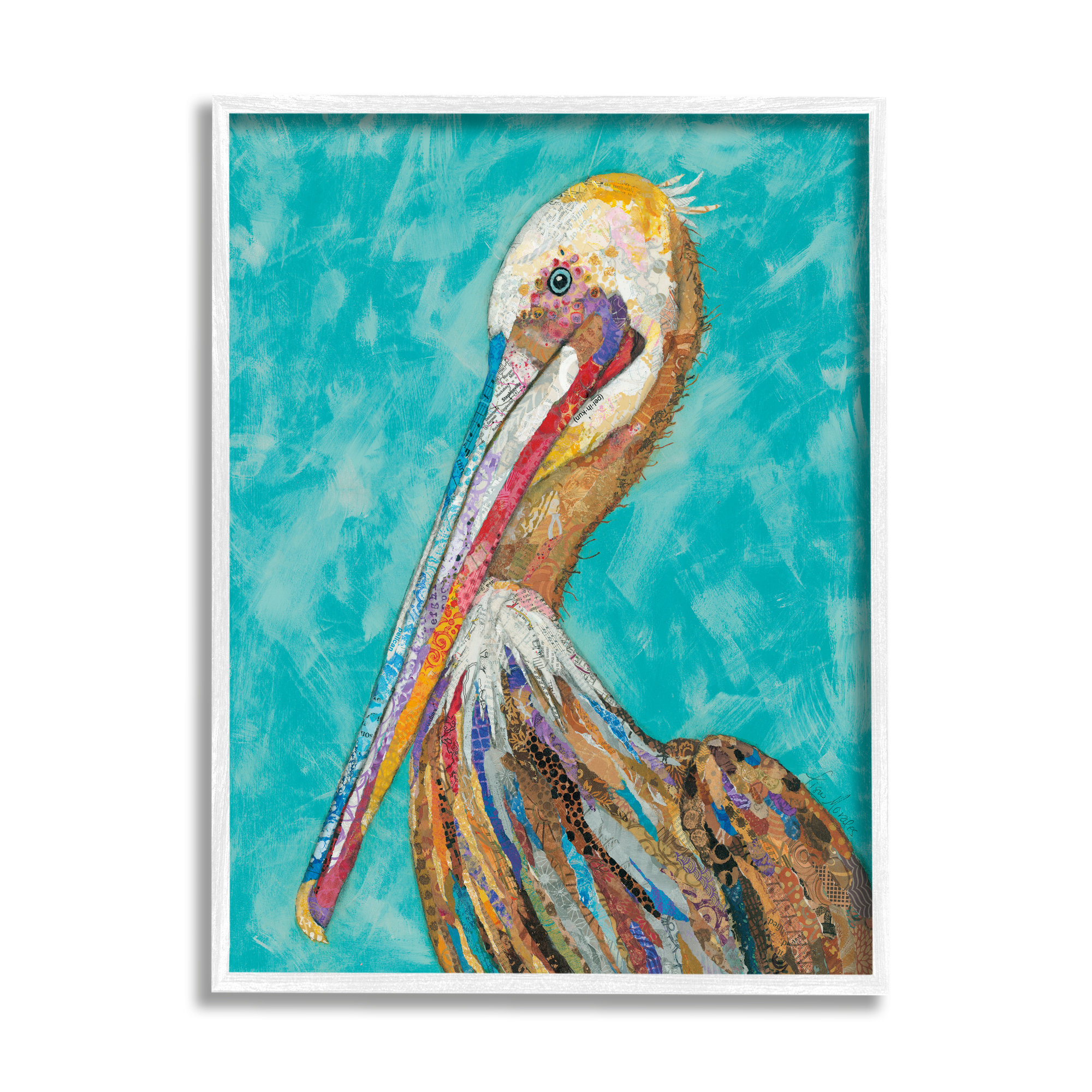 Stupell Industries Pelican Bird Varied Collage Pattern - Wayfair Canada