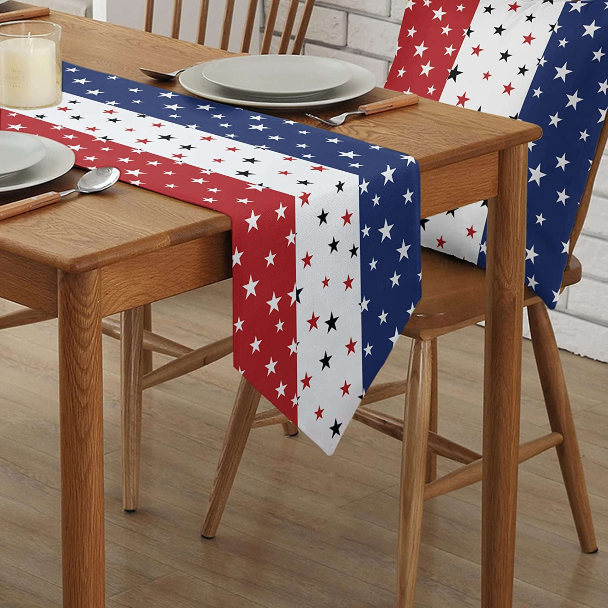 The Holiday Aisle® Gojart Rectangle Striped Polyester Table Runner ...