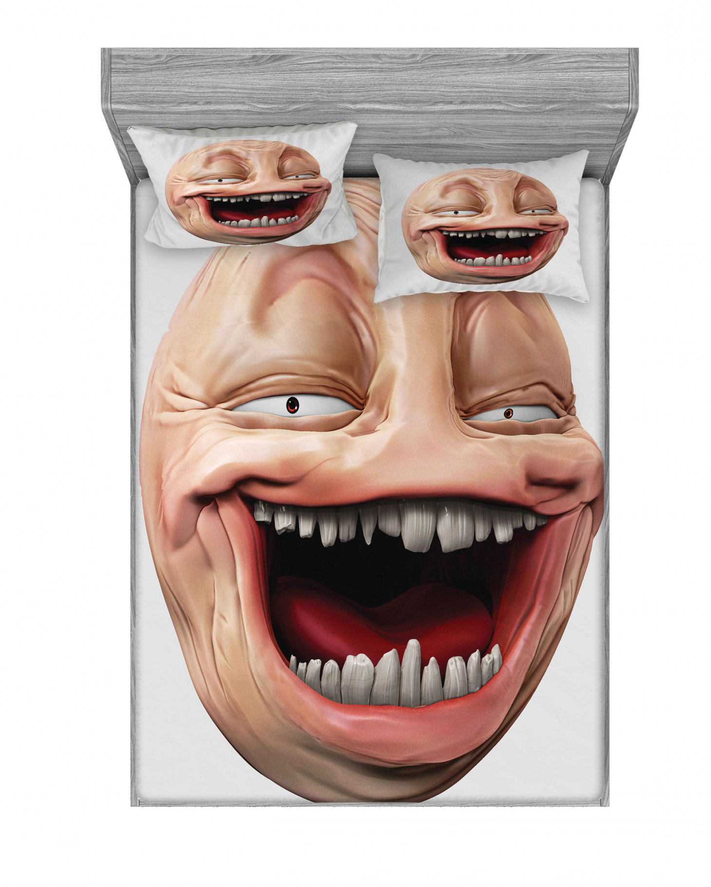 Ambesonne Humor Poker Face Guy Meme Laughing Mock Person Smug Stupid ...
