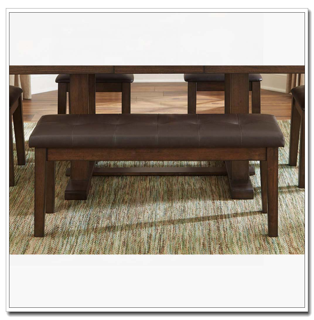 Latitude Run® Faux Leather Upholstered Button-Tufted Dining Bench | Wayfair