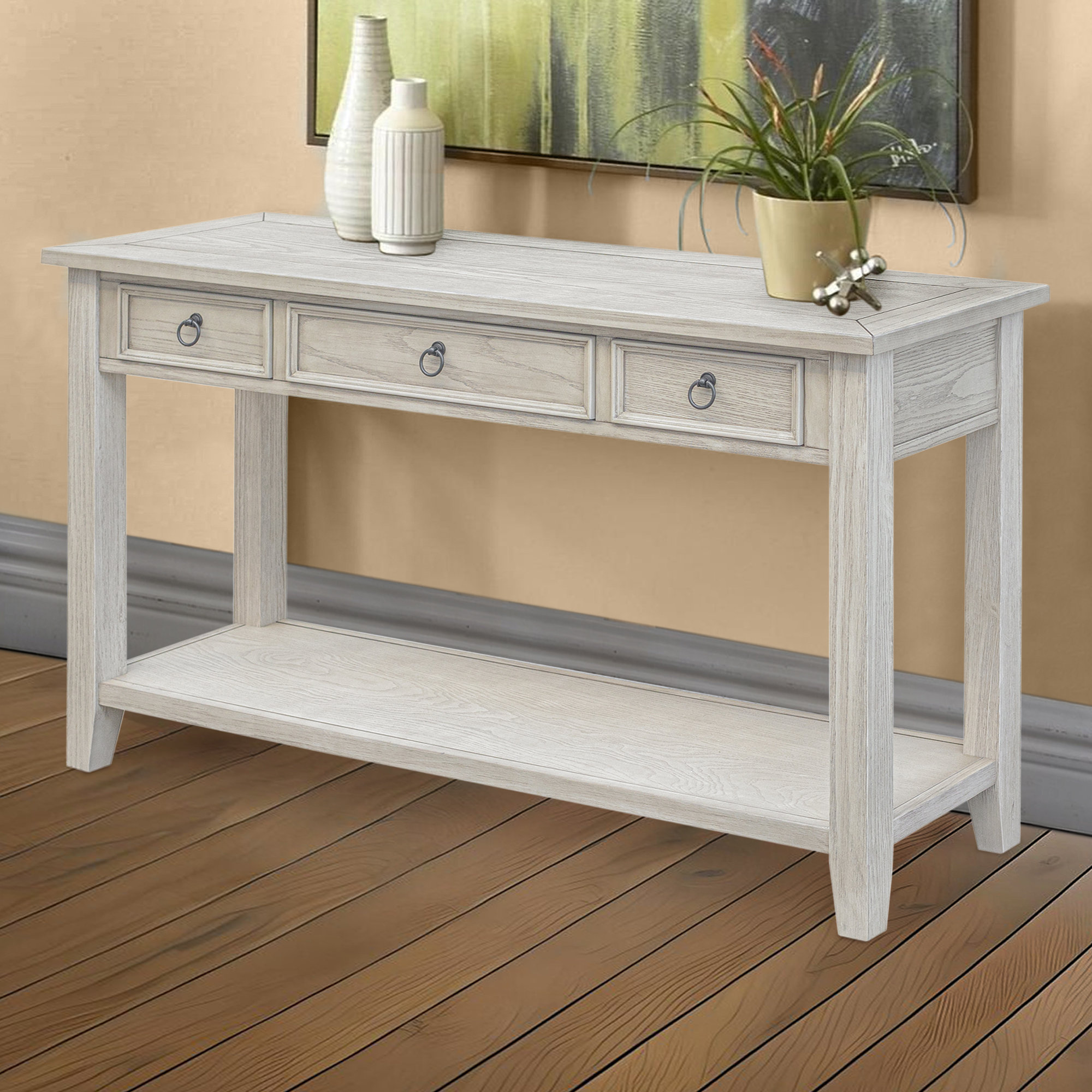 Gracie Oaks Grafton Three Drawer Console Table | Wayfair