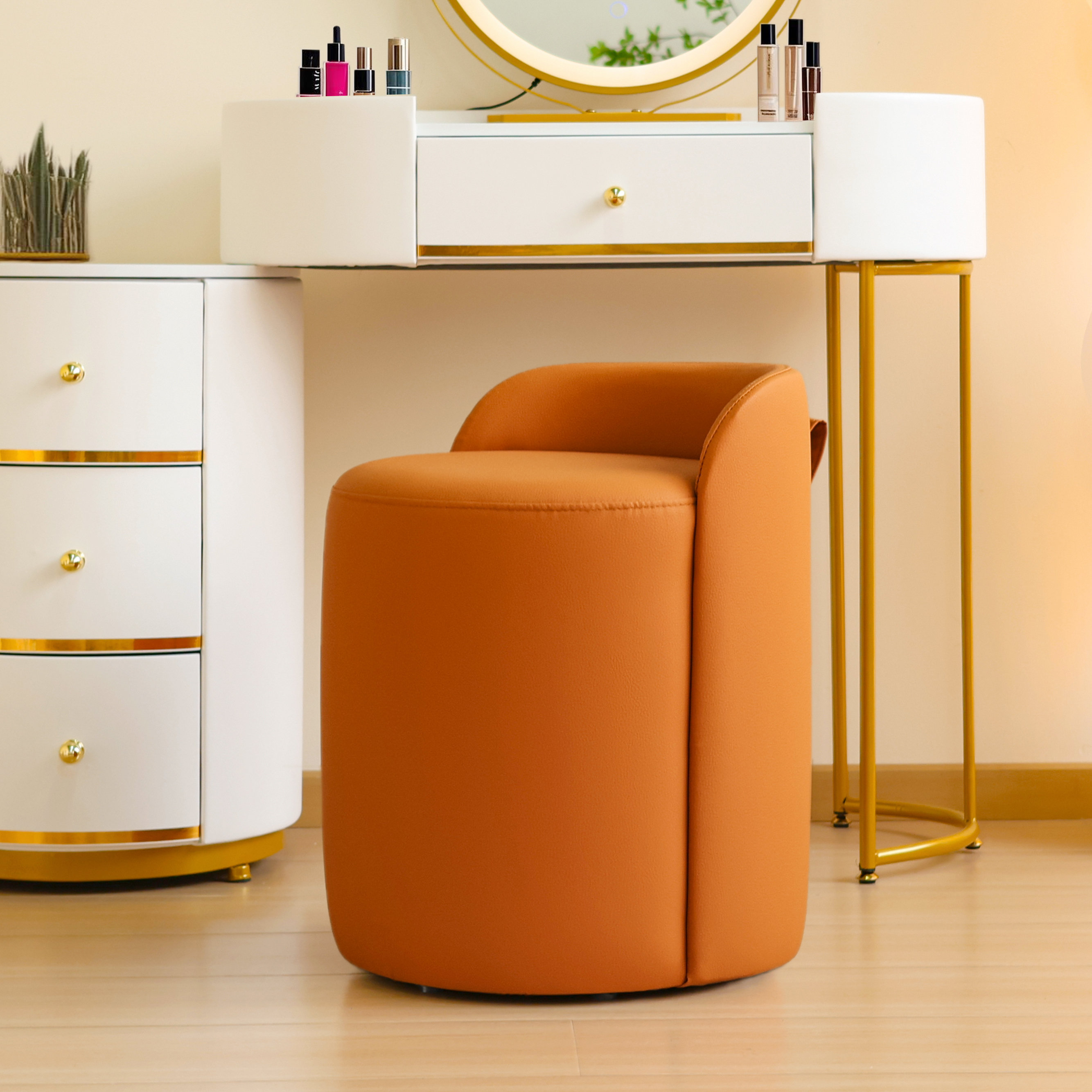 Latitude Run® 1pc, Modern Minimalist Small Apartment Makeup Table ...