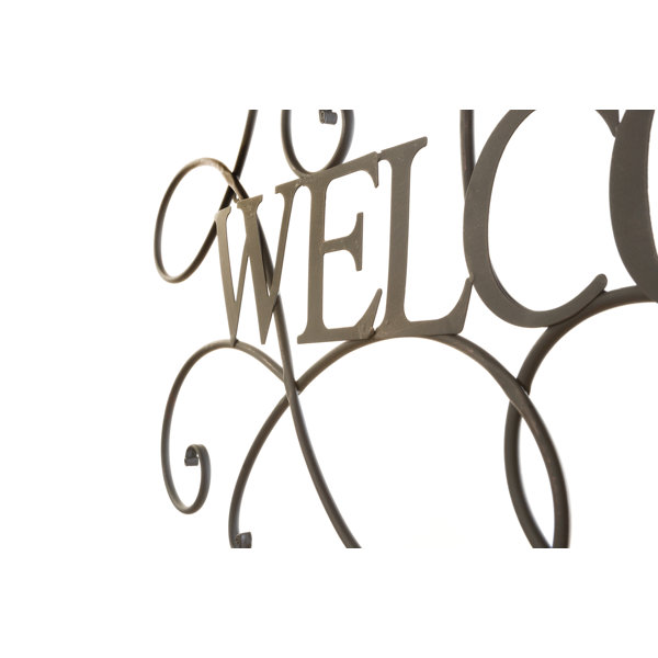 Rosalind Wheeler Elegant Scrolled Welcome Wall Decor & Reviews | Wayfair