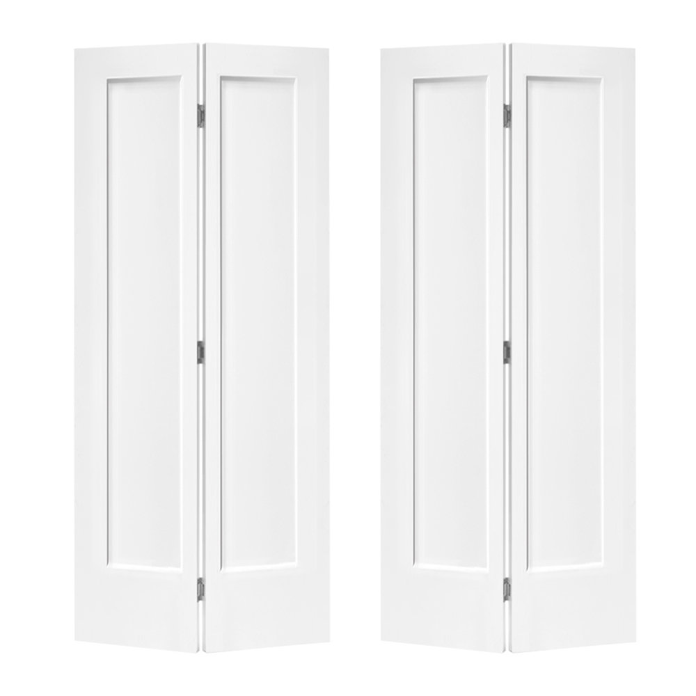 Calhome Paneled MDF Composite Double Bifold with Installation Hardware ...