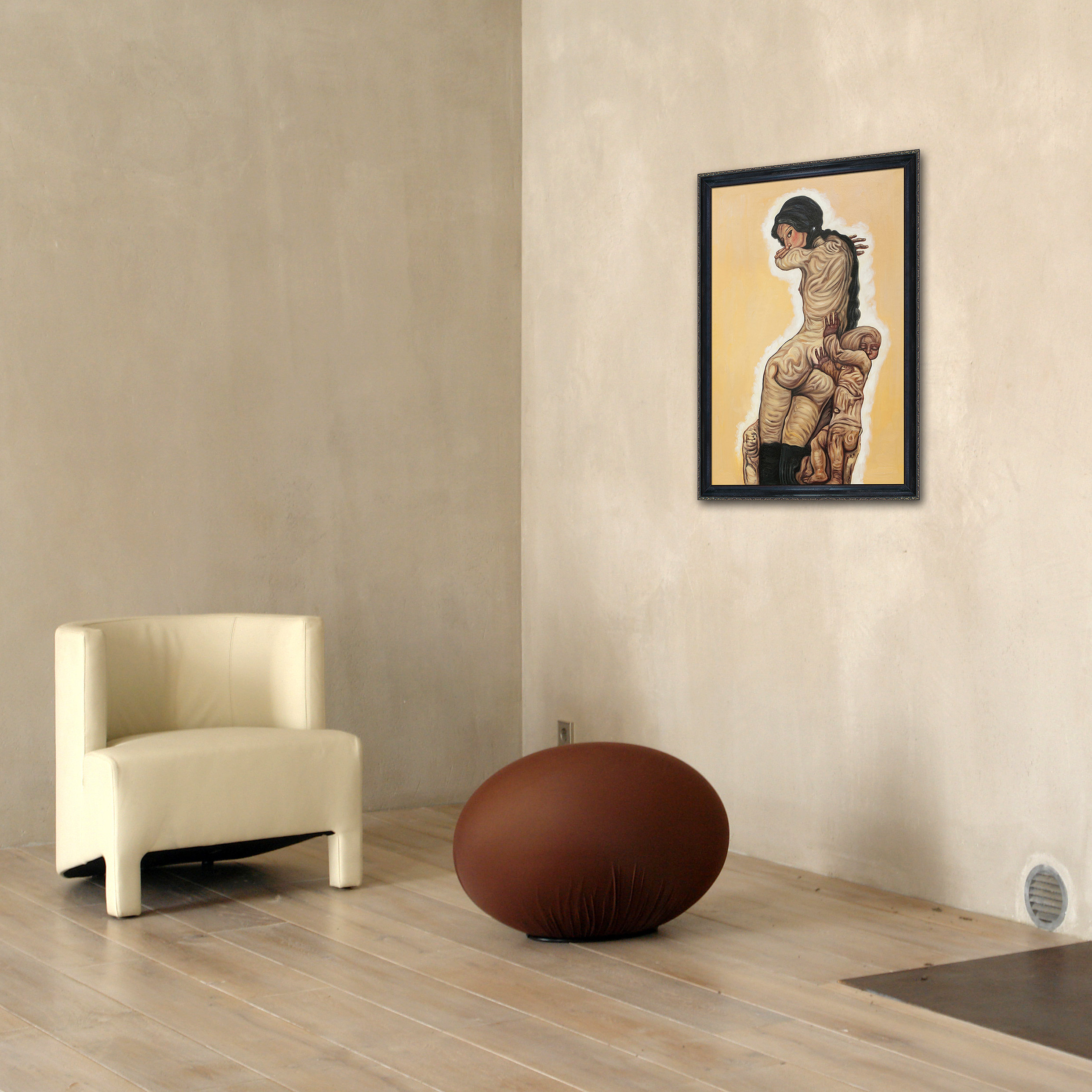 Tori Home Mutter und Kind by Egon Schiele - Picture Frame Print on ...