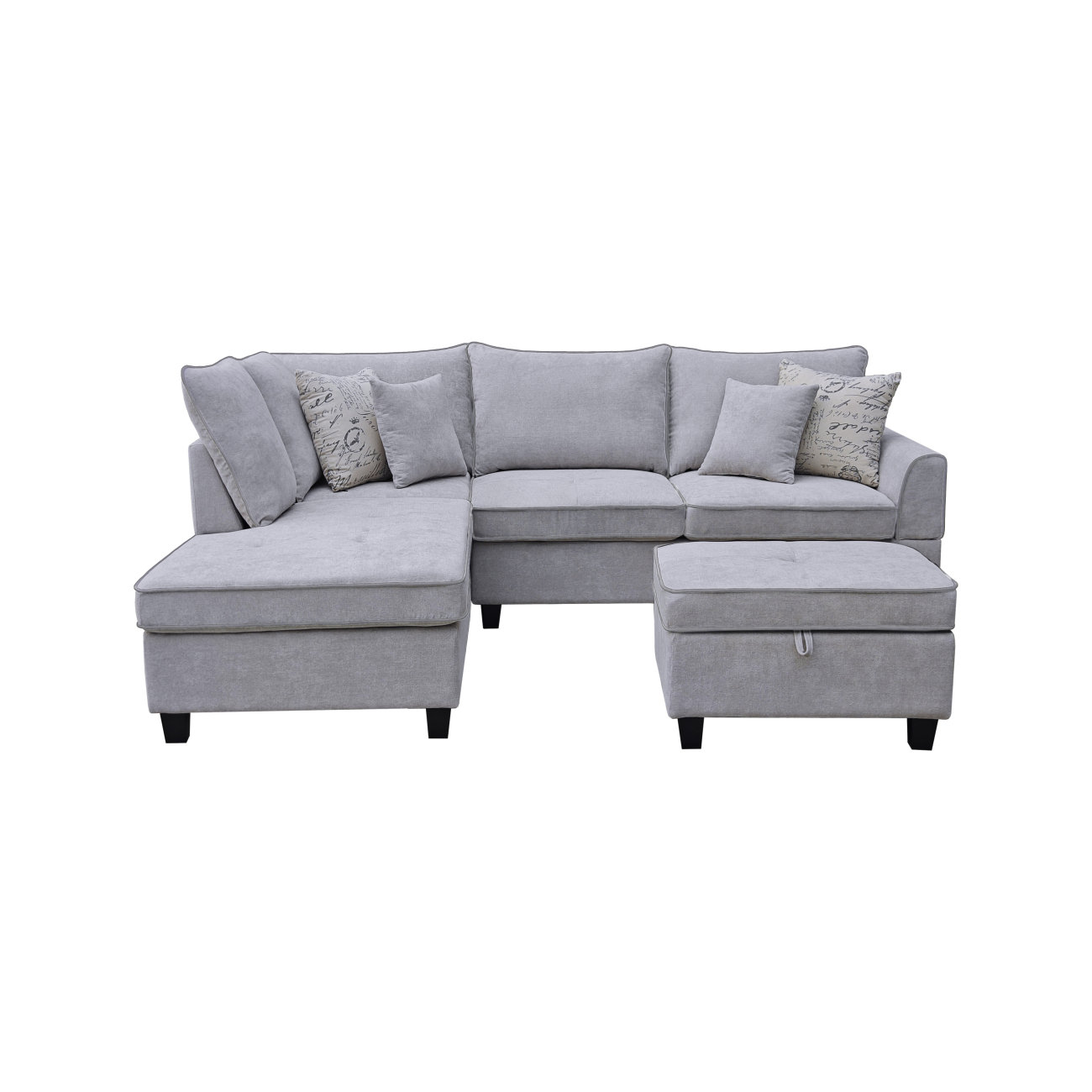 Latitude Run® 99.5"W Fabric Sectional Sofa With Left-Facing Chaise And ...