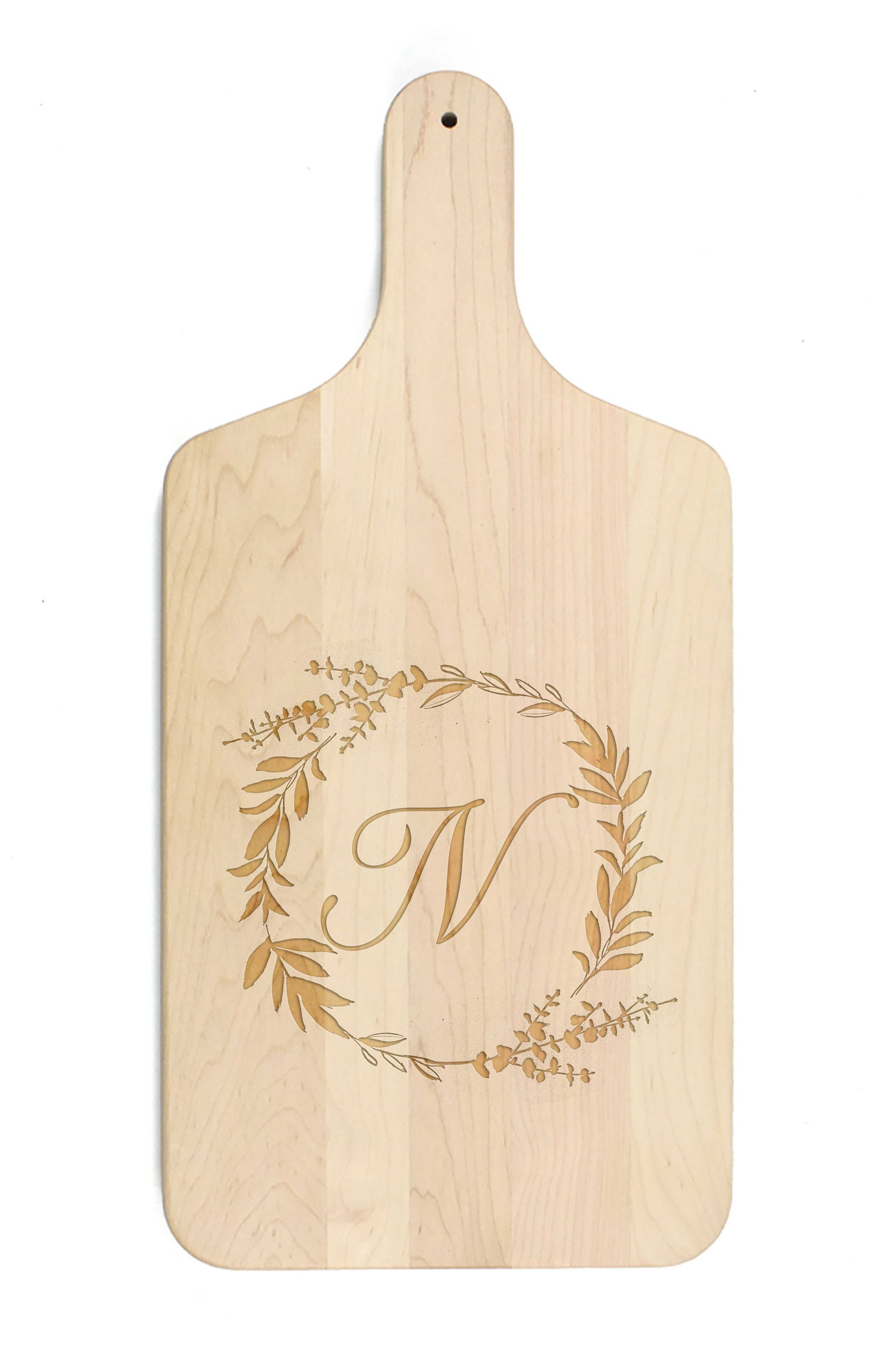 Designs Direct Creative Group Floral Wreath Monogram - N Cutting Board ...
