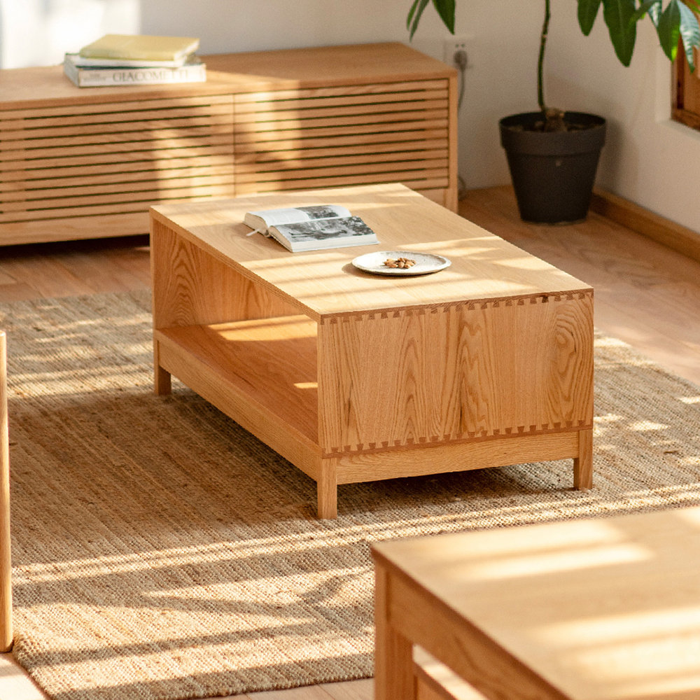 Trentastic Trails Red oak solid wood simple coffee table - Wayfair Canada