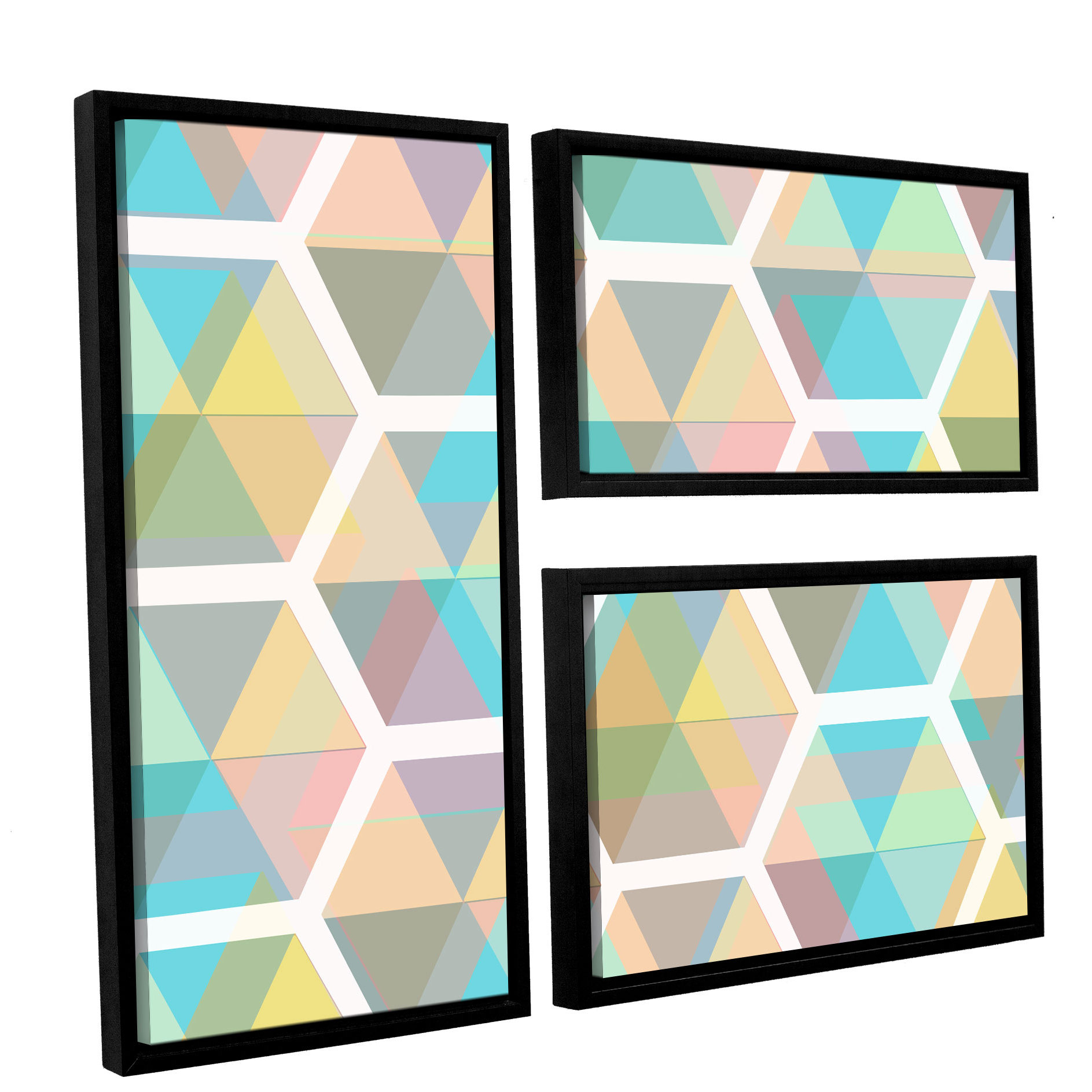 George Oliver Hive 3 Piece Framed Graphic Art on Canvas Set | Wayfair
