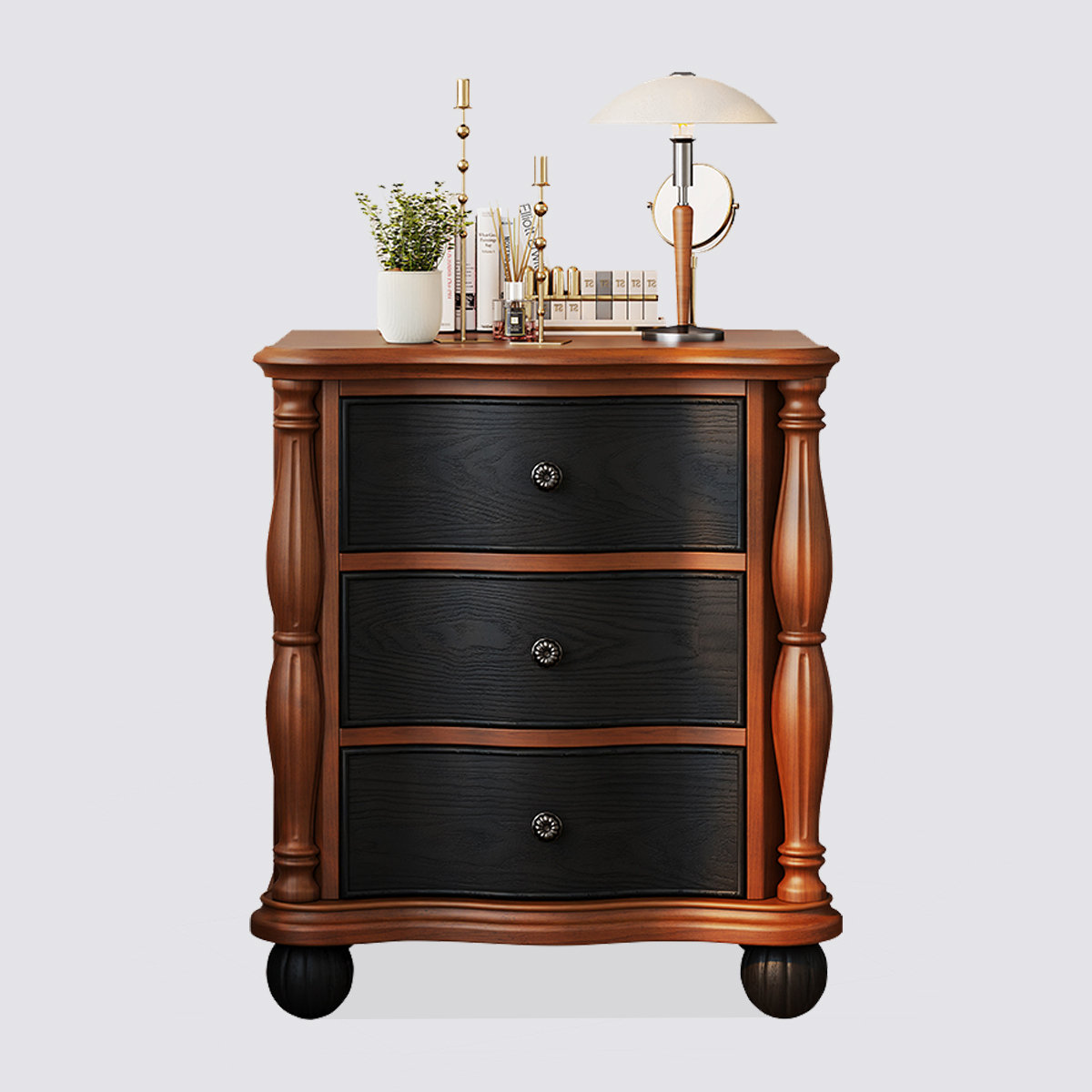 STONE DRAGON TILE ARTS LLC American Retro Solid Wood Drawer Three ...