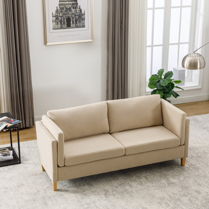 Ebern Designs 68" Loveseat Small Sofa Couch 3 Seater Premium Fabric ...