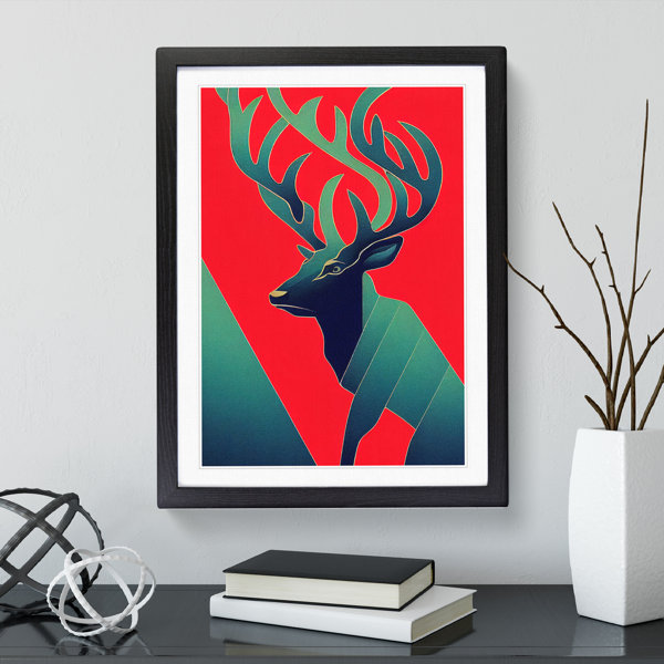 Alpen Home XV1022-410X Abstract Stag No.6 - Single Picture Frame Art ...