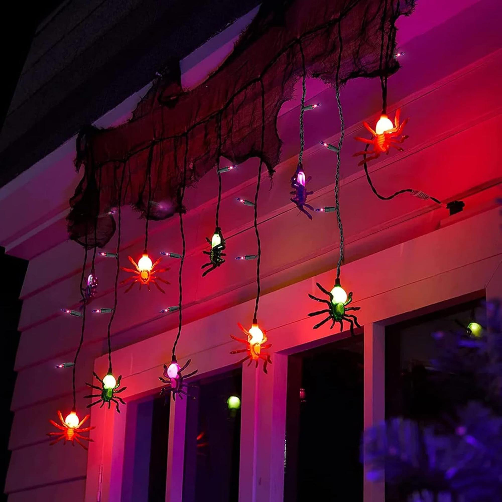 The Holiday Aisle® Halloween Spider Decorative Lights, Halloween Spider ...