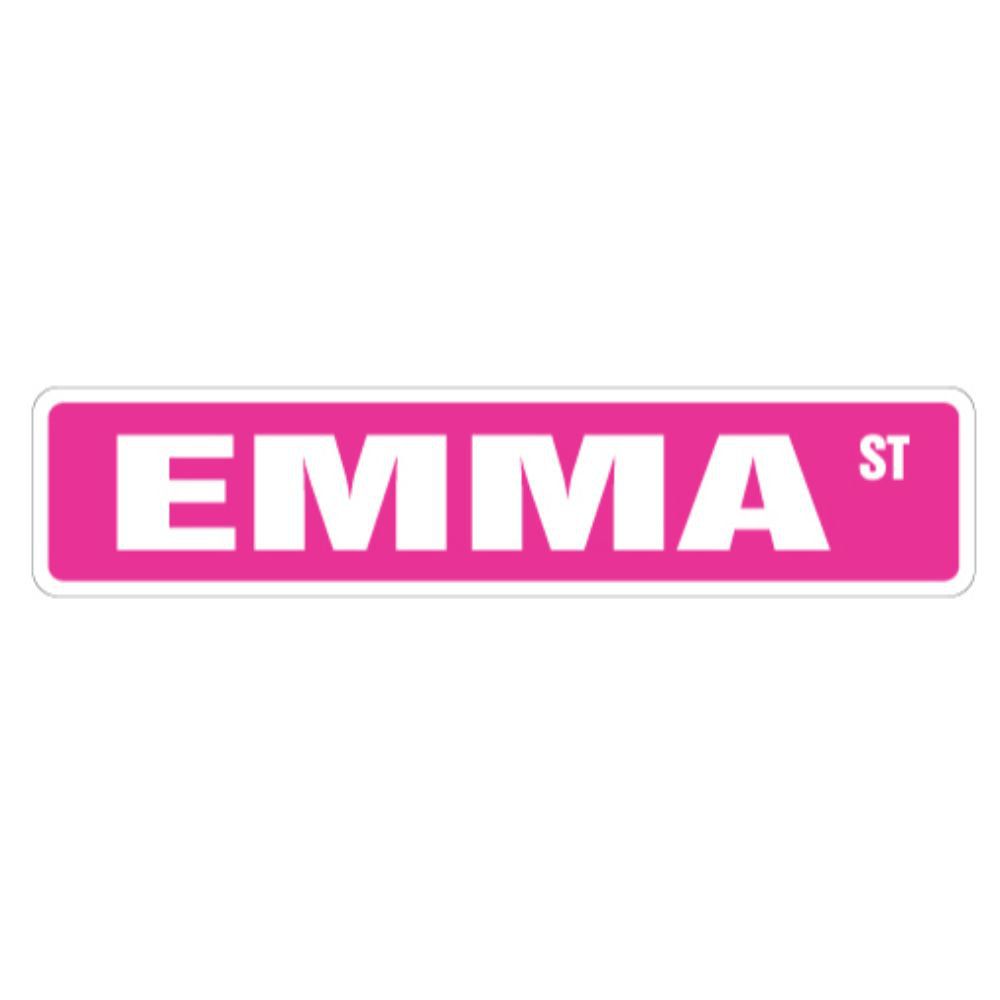 SignMission Emma Street Sign Childrens Name Room Sign | Wayfair