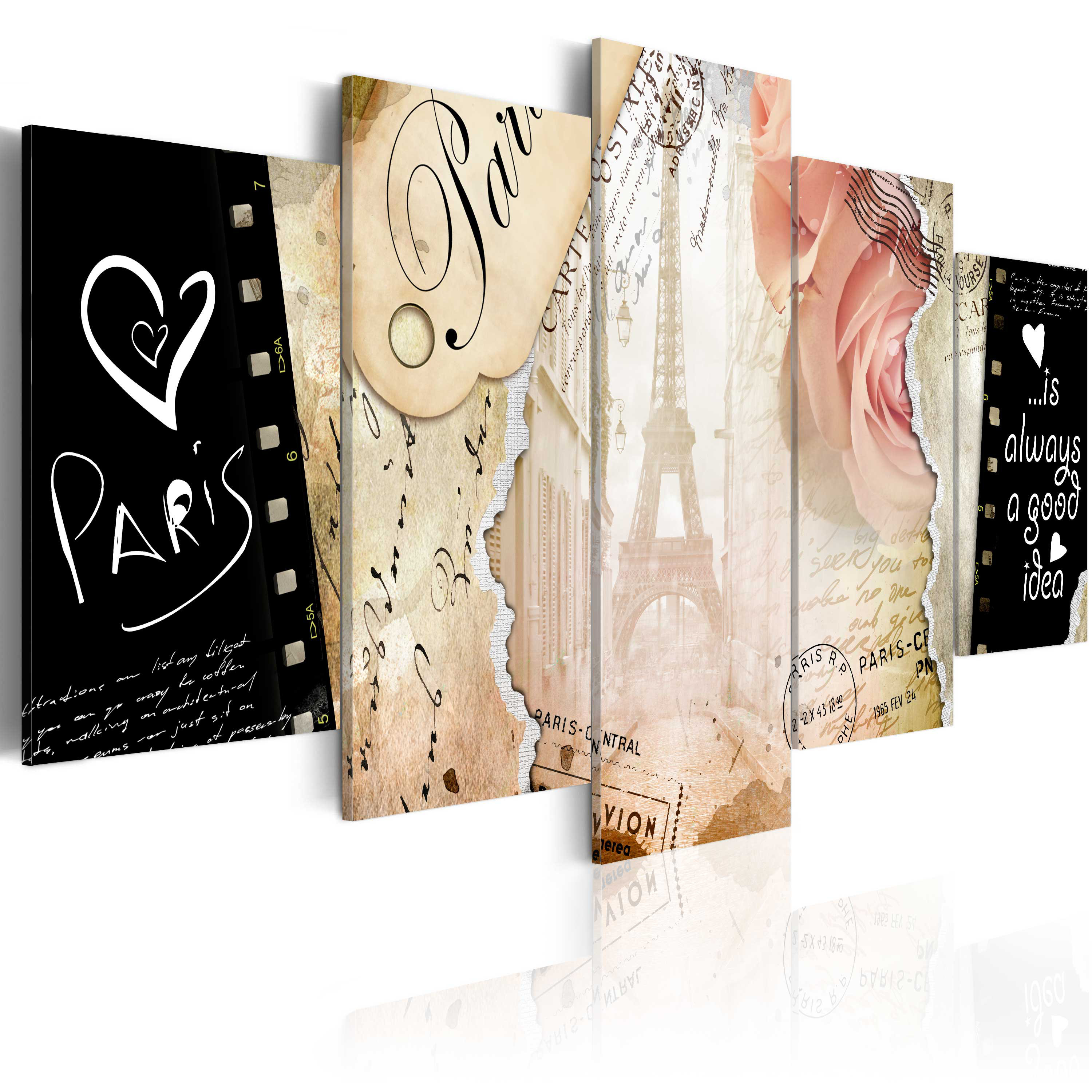 East Urban Home Old Postcard - 5 Piece Wrapped Canvas Print | Wayfair