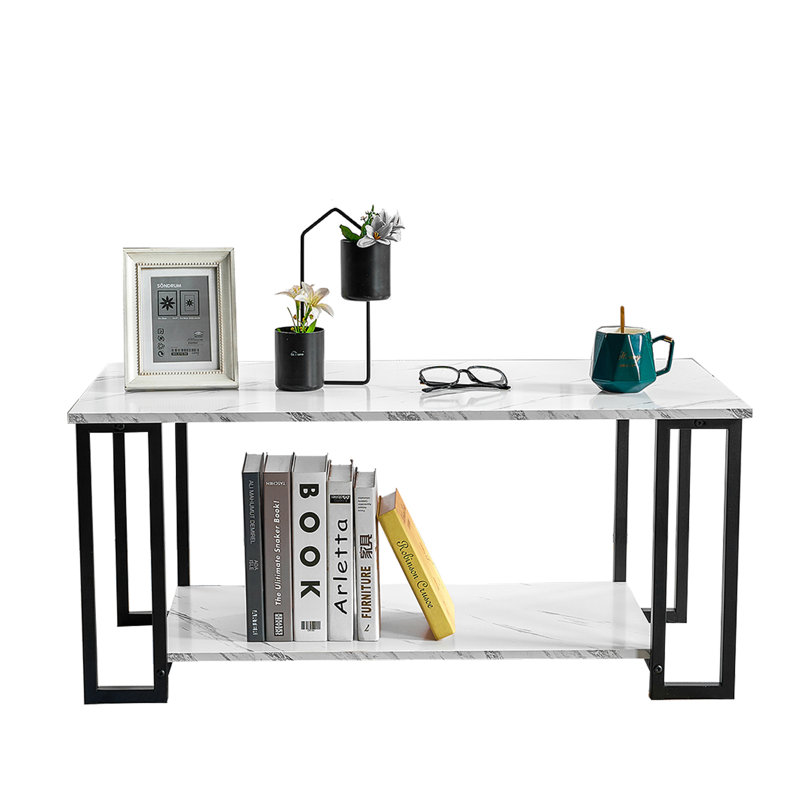 Wrought Studio™ Dailing 4 Legs Coffee Table with Storage | Wayfair