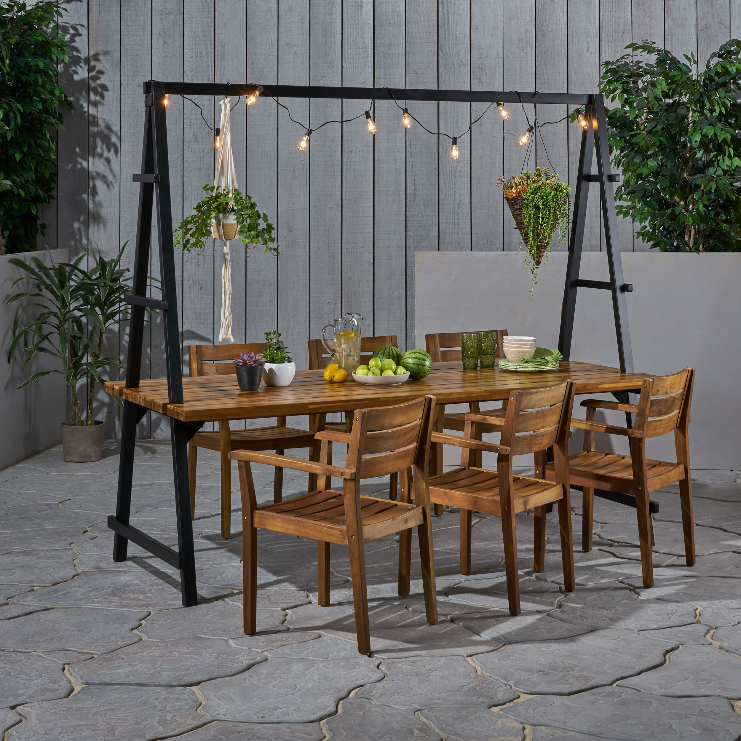 Highland Dunes Steinke 7 Piece Dining Set & Reviews | Wayfair