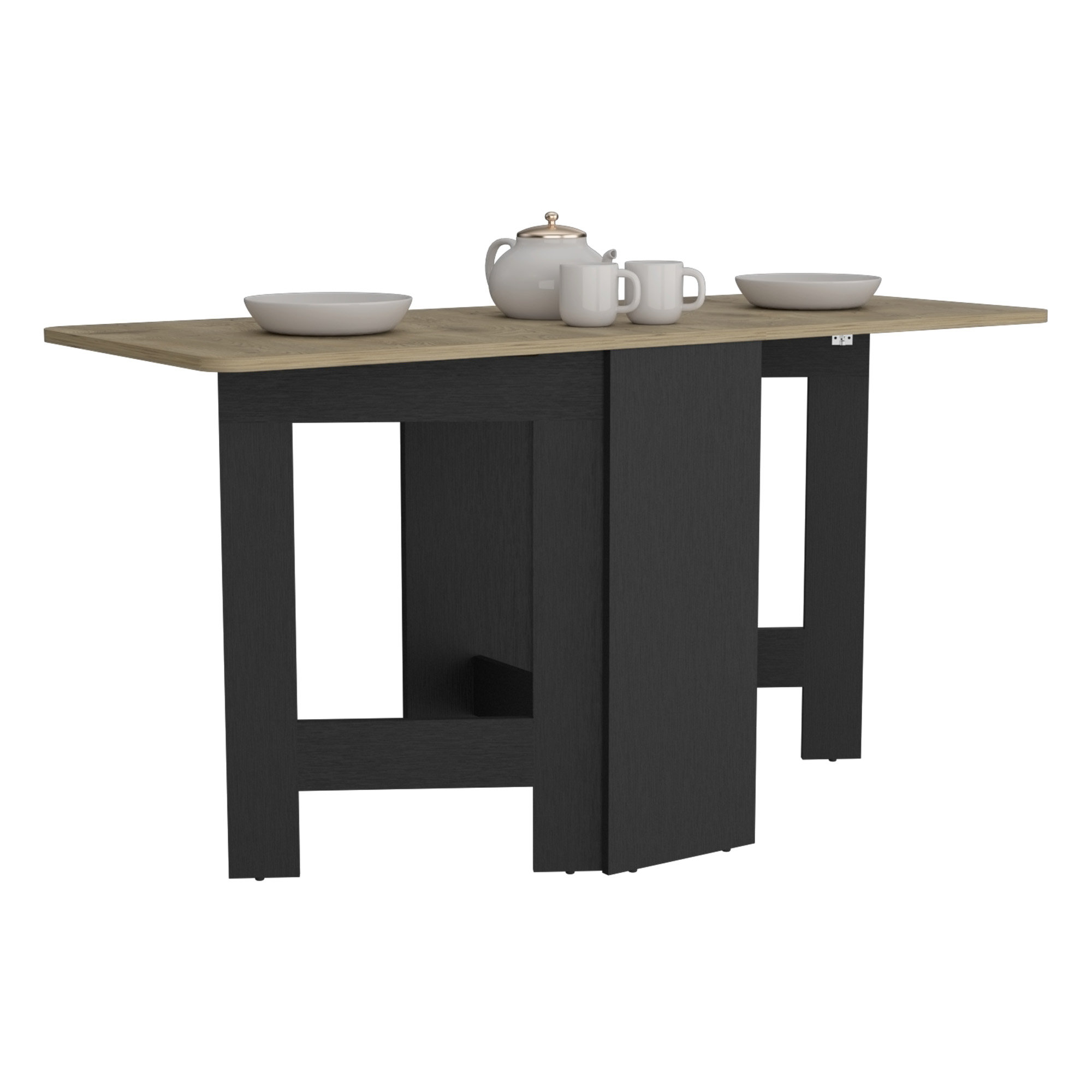 Hokku Designs Gateleg Folding Table Space-Saving With Compact Design ...