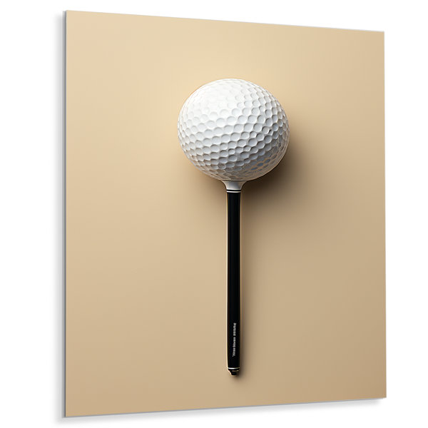 Ebern Designs Minimalism Golf Tees VI On Metal Print | Wayfair
