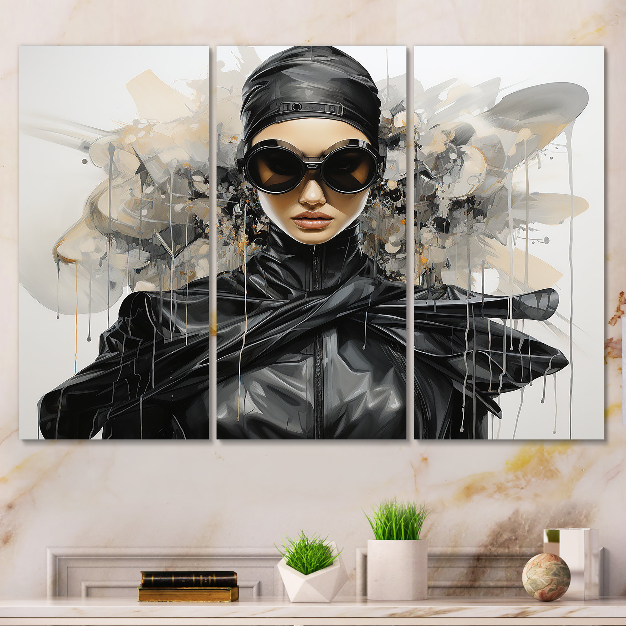 Mercer41 Black And Grey Futuristic Fashion III - Dior Wall Art | Wayfair
