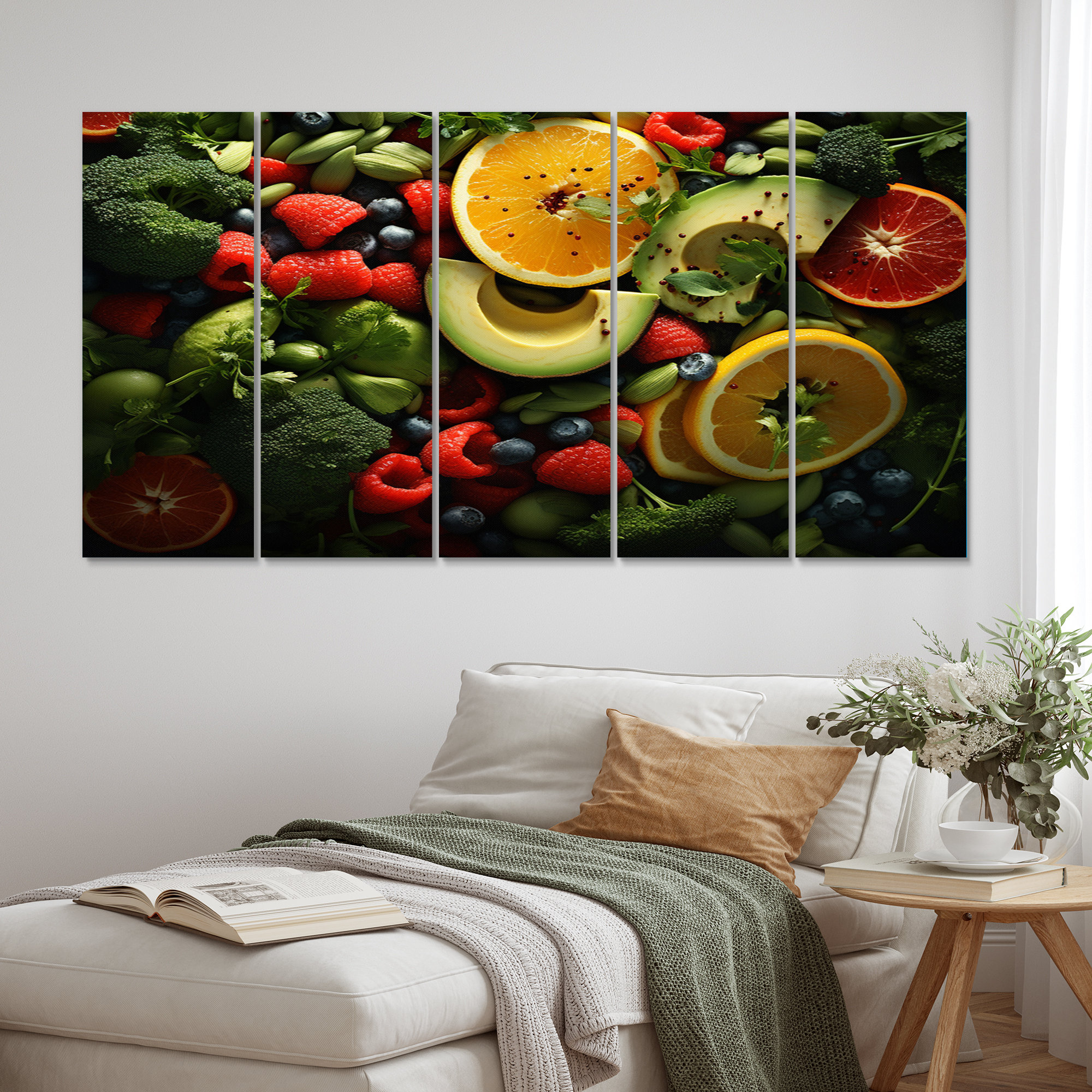 Latitude Run® Vegatable Healthy Macro Food III - Vegetables Metal Art ...