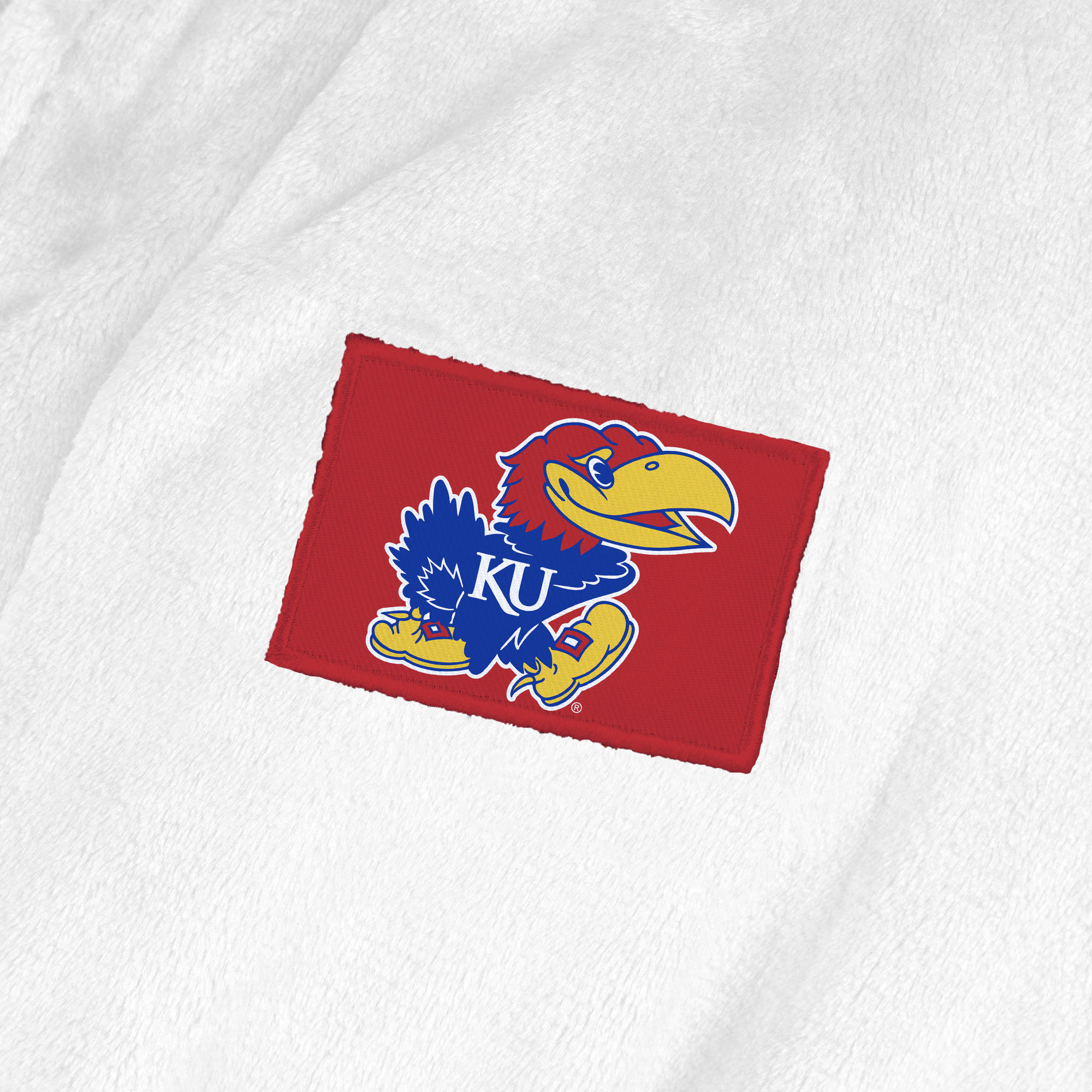 Wildon Home® NCAA Kansas Jayhawks White Out Silk Touch Robe, Sport Fan ...
