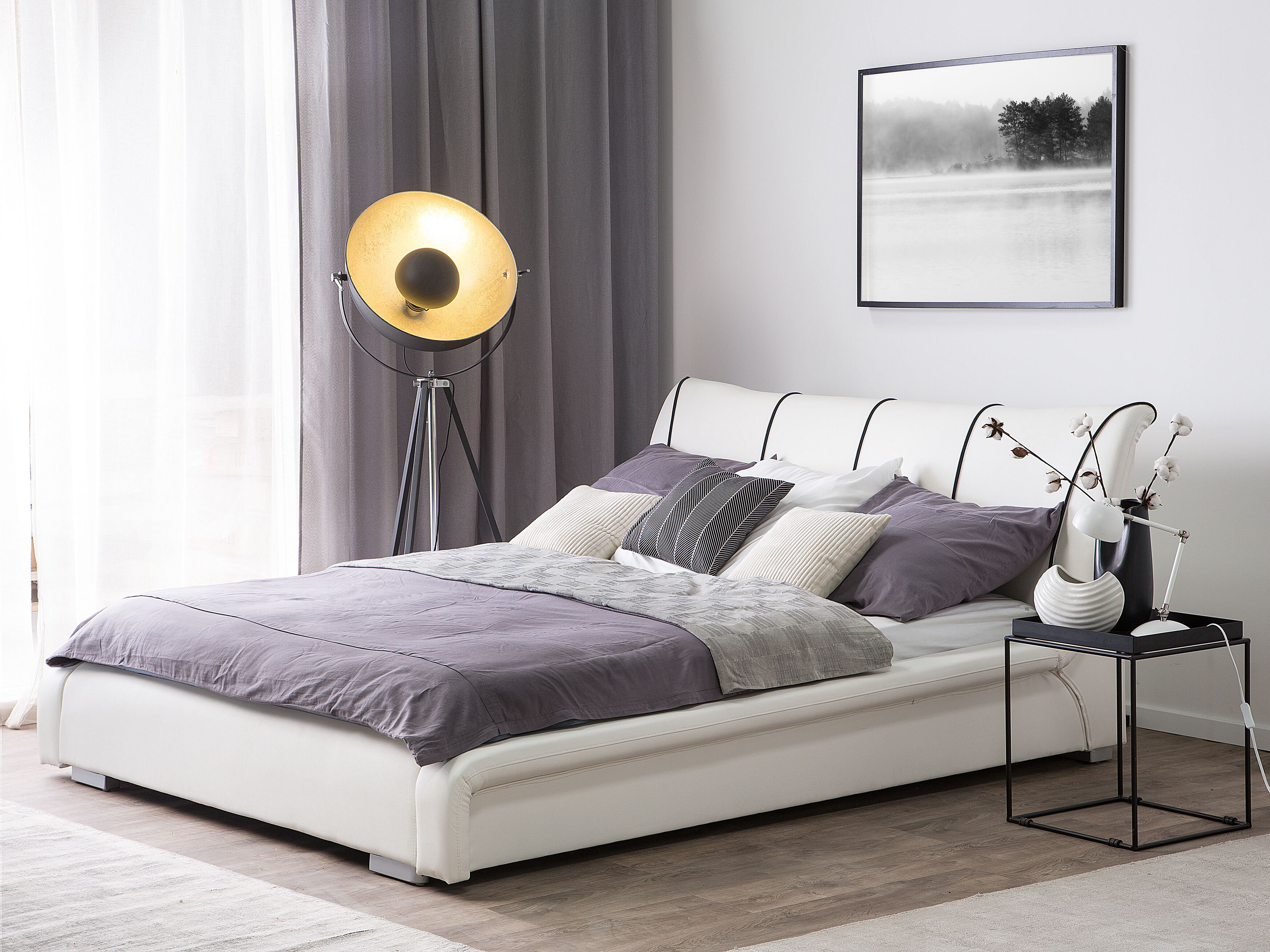 Brayden Studio Aman European Double (140 x 200cm) Upholstered Bed Frame ...