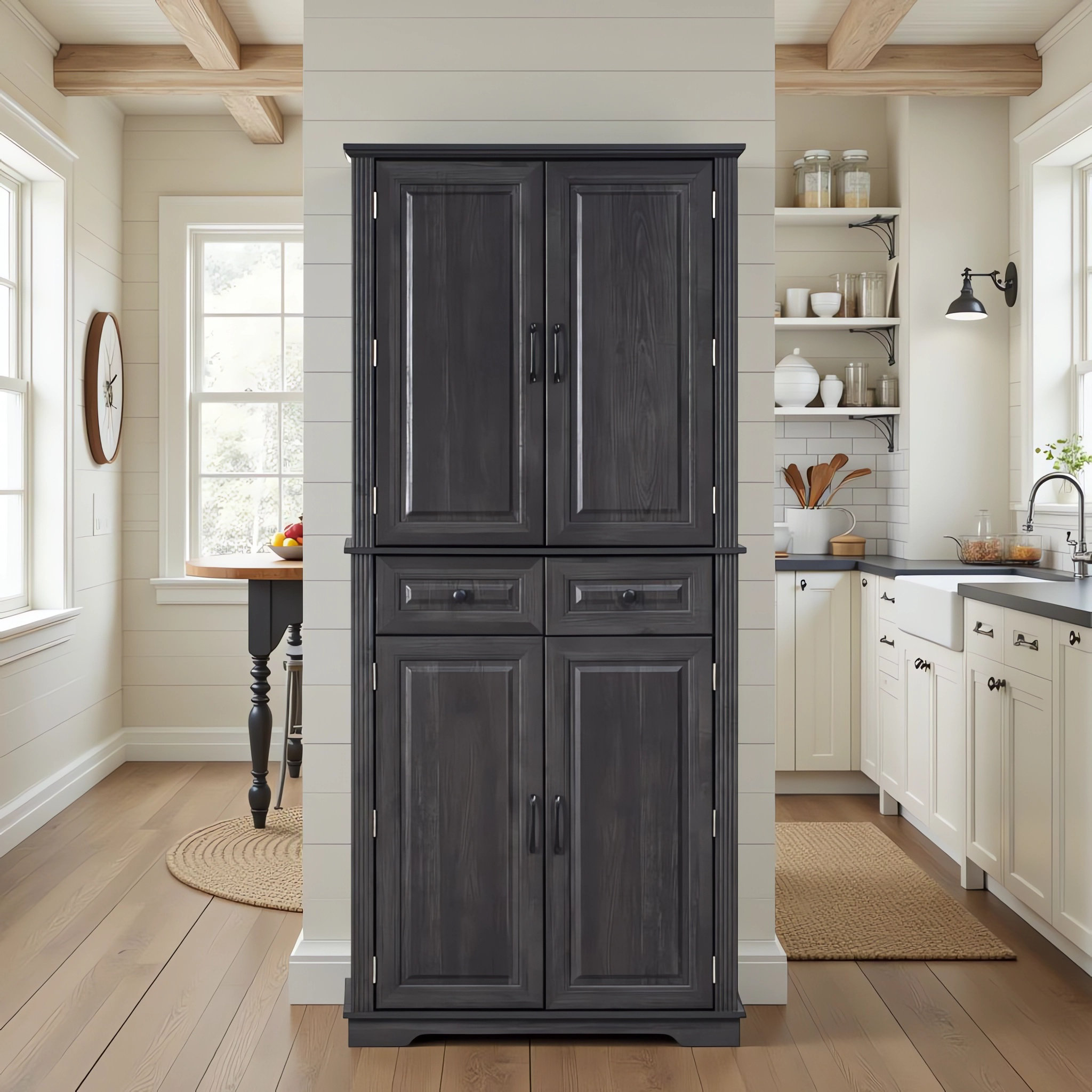 Lark Manor™ 71" Tall Kitchen Pantry Cabinet With Pull-Out Organizers ...