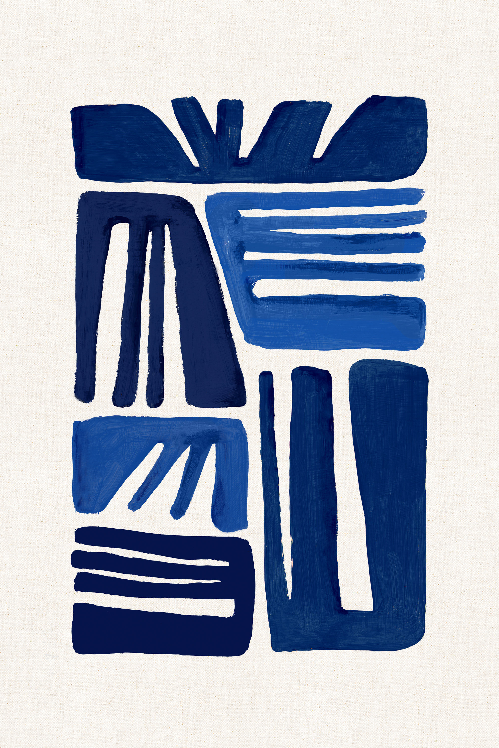 Wrought Studio™ Indigo Form I by Eva Watts - Print | Wayfair