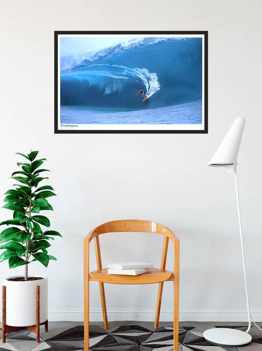 Highland Dunes Teahupoo Surf Framed Art Poster - Sturdy Engineered Wood ...