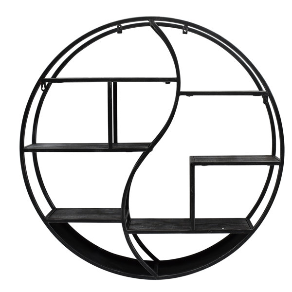 17 Stories Aitkin Industrial Hanging Circular Wall Shelf & Reviews ...