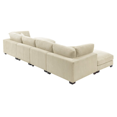 Wade Logan® Andreco 6 - Piece Upholstered Sectional & Reviews | Wayfair