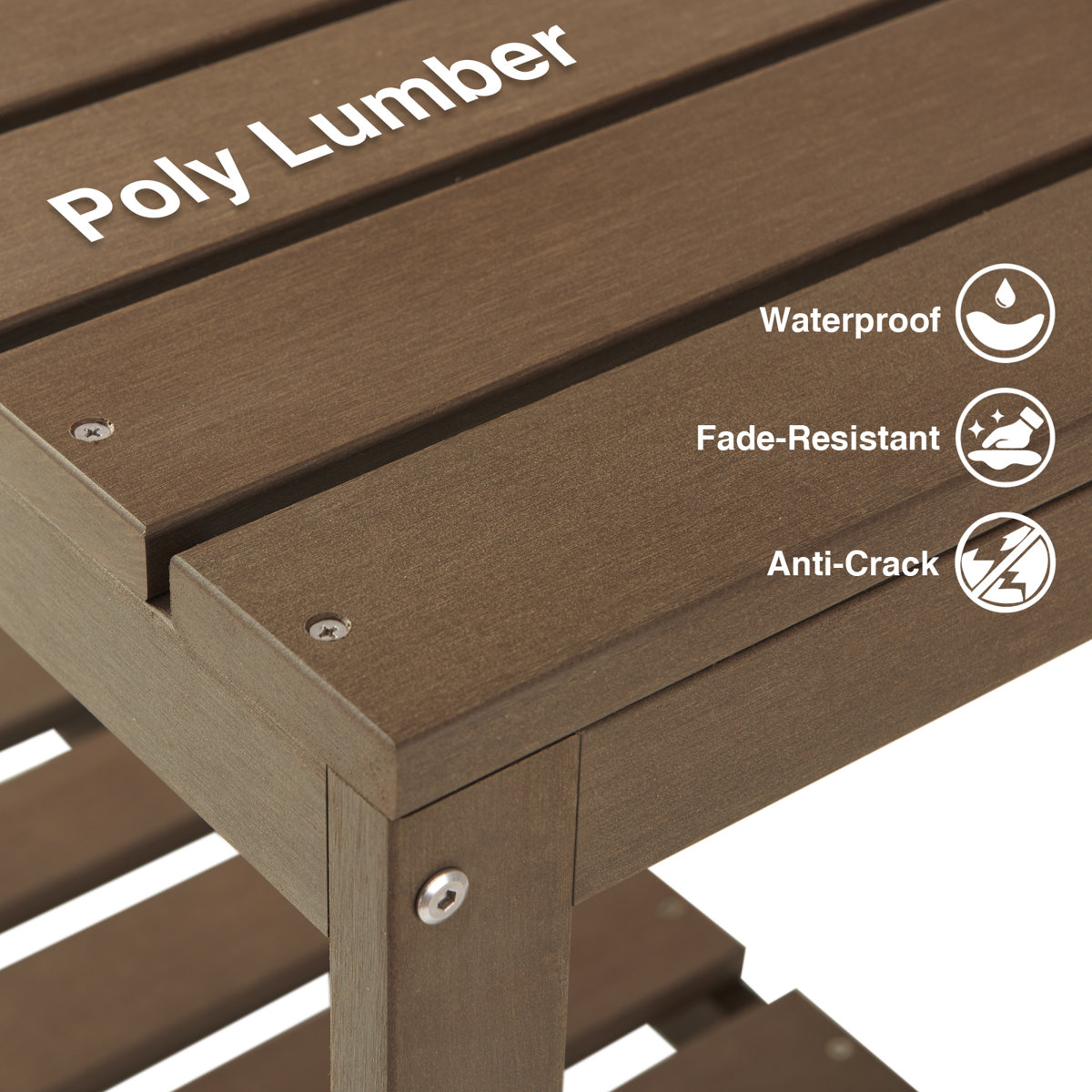 Lark Manor™ Outdoor Poly Lumber Potting Bench, Polystyrene Garden Table ...
