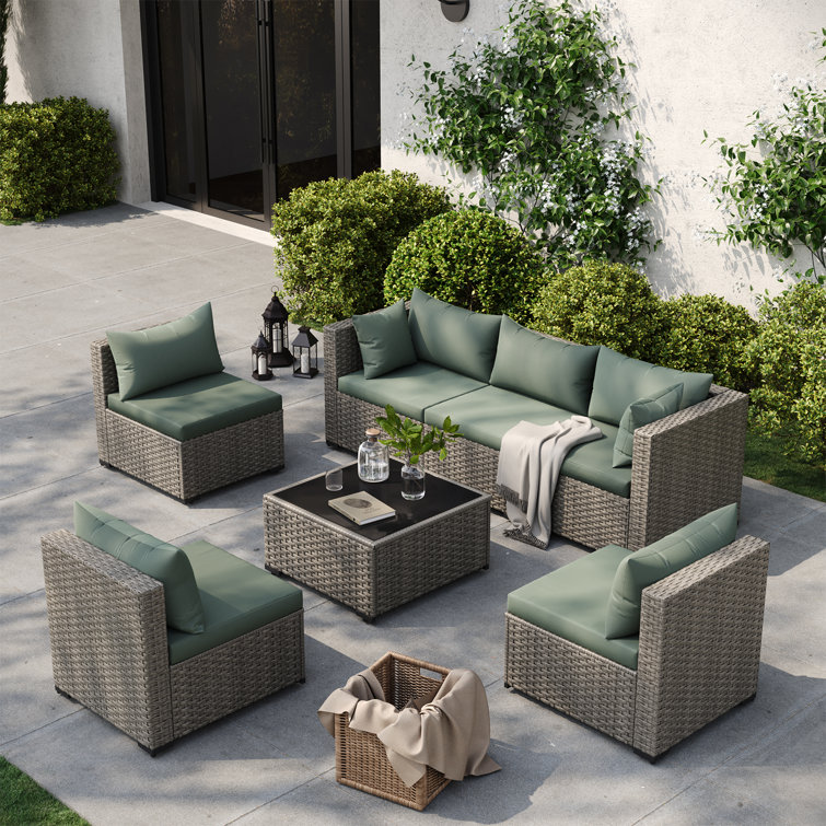 Latitude Run® 7 Pieces Patio Conversation Set & Reviews | Wayfair