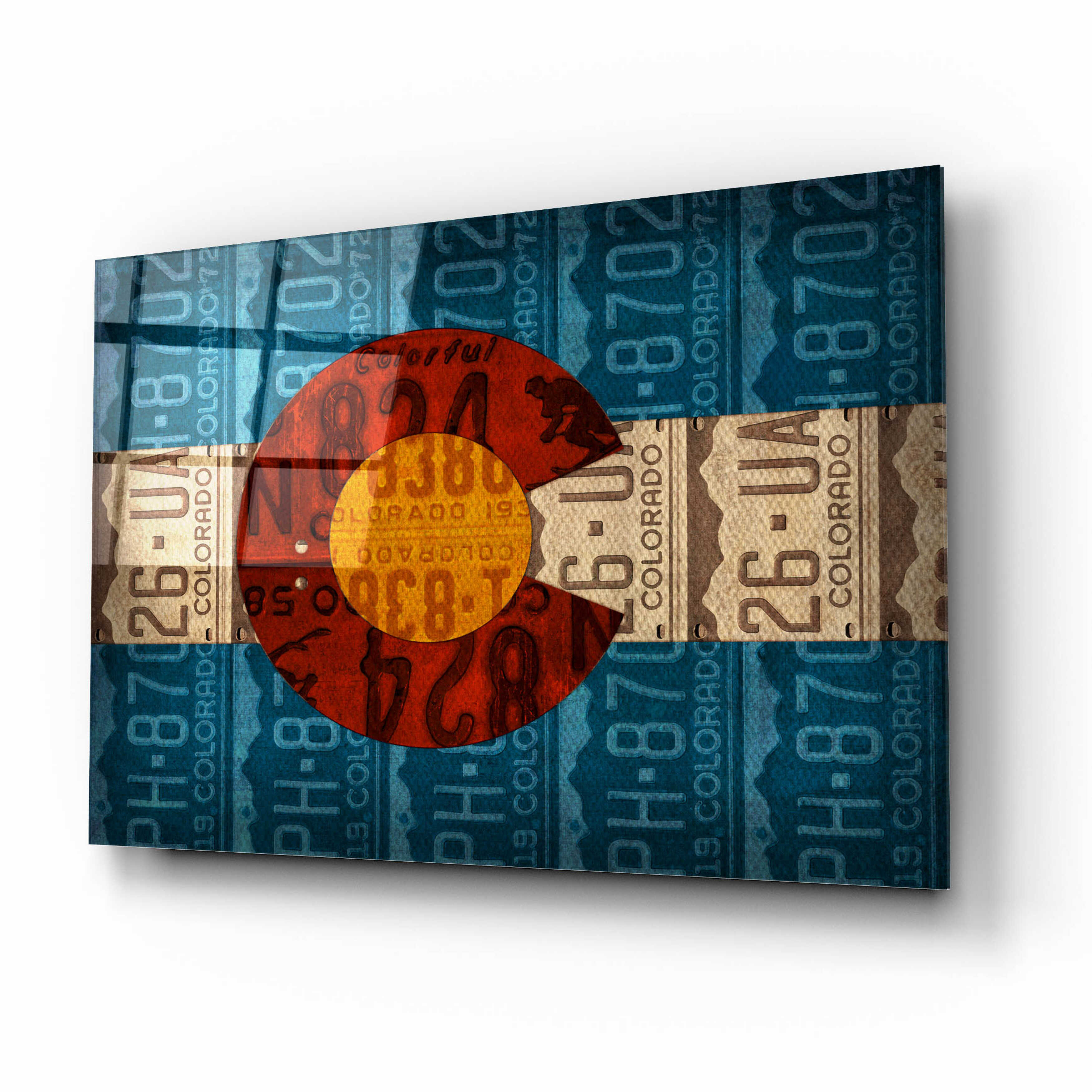 Williston Forge Colorado State Flag License Plates On Plastic / Acrylic ...