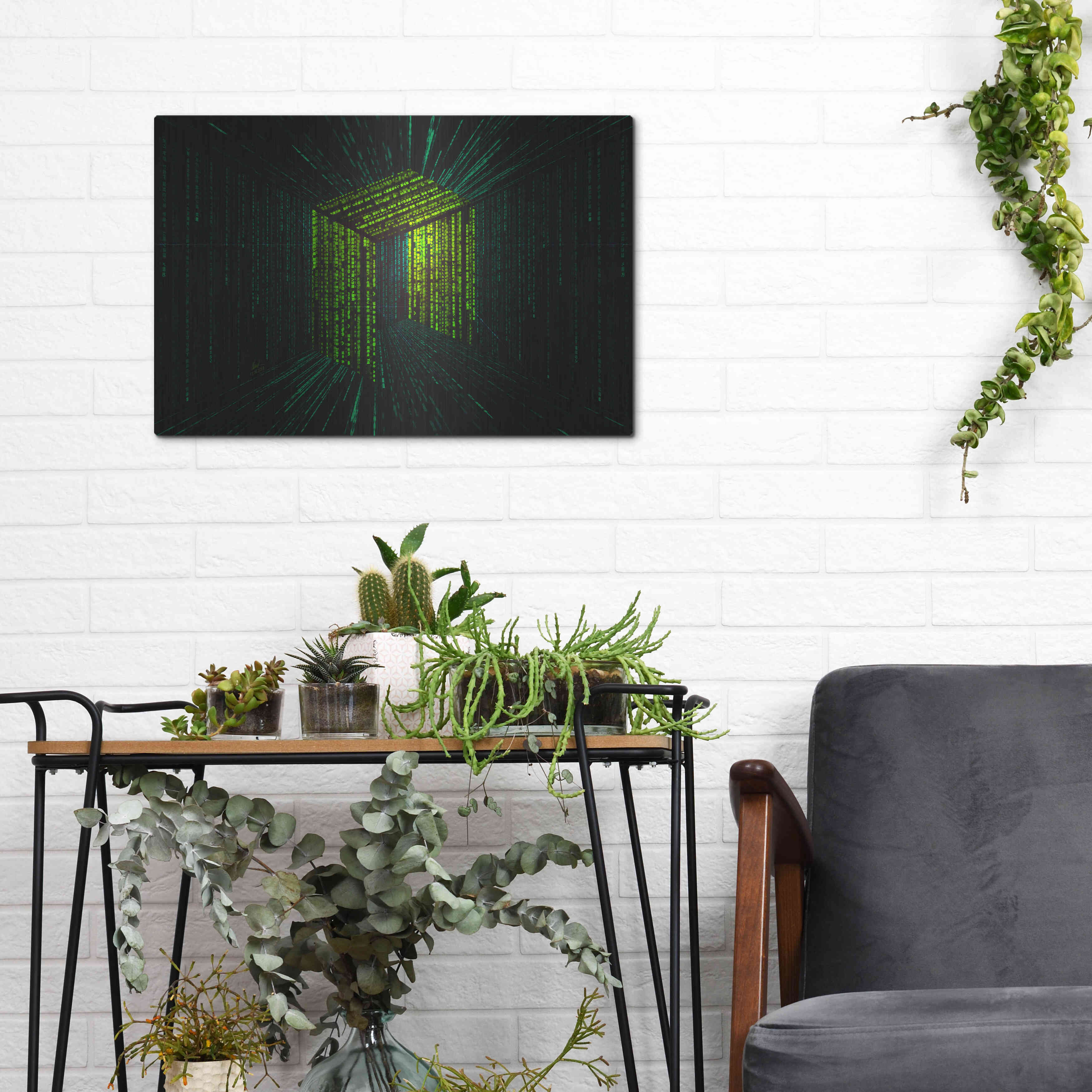 Ivy Bronx " Digital Rain Neo Crypto " by Katalina Ooma | Wayfair