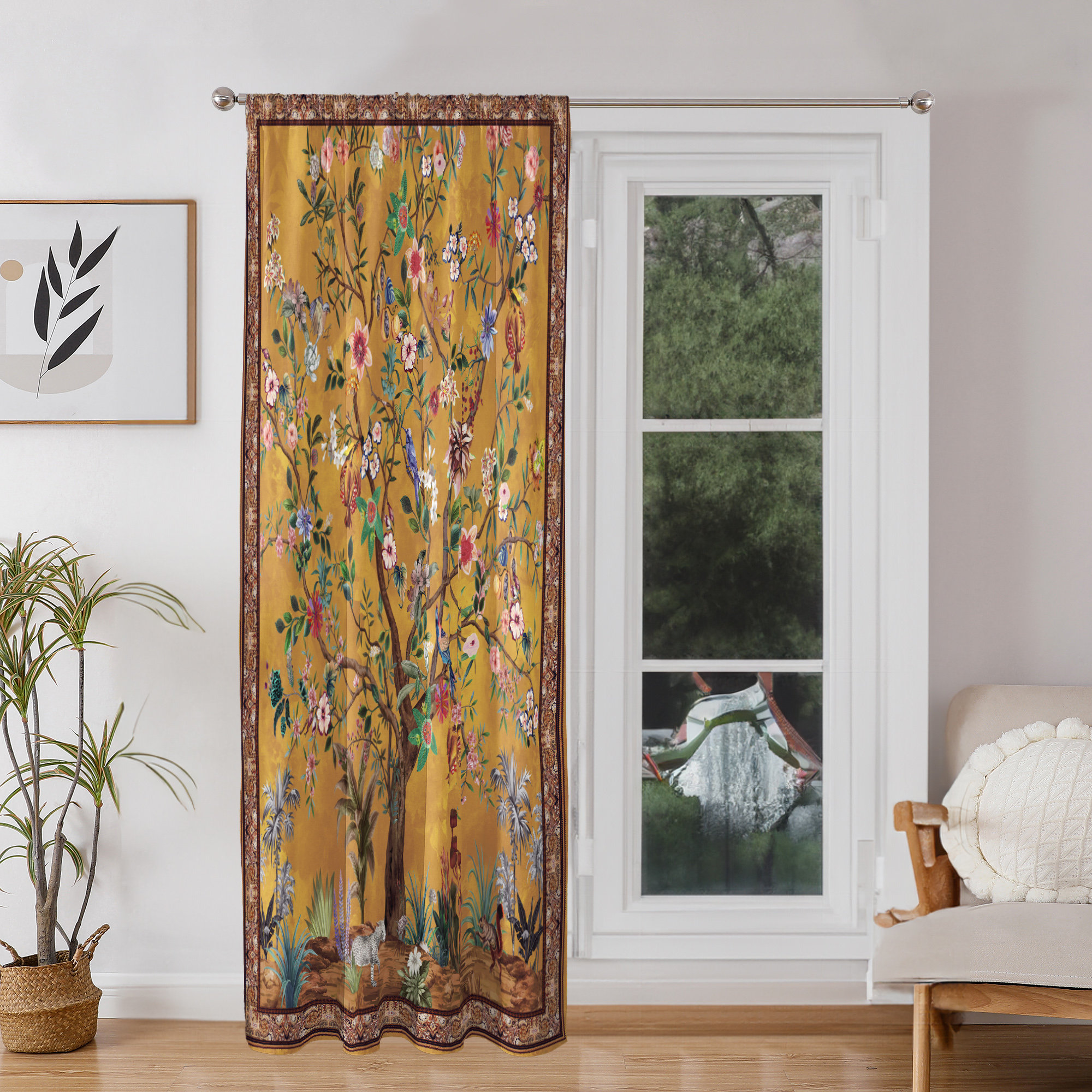 Winston Porter Mitsuhiro 100% Polyester Blackout Window Curtain 1 Panel ...