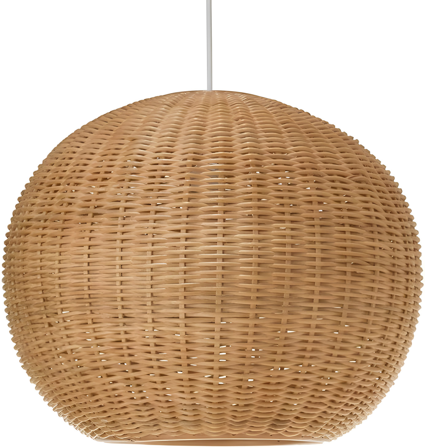Hokku Designs Hand Woven Wicker Ball Pendant Lamp With Adjustable ...