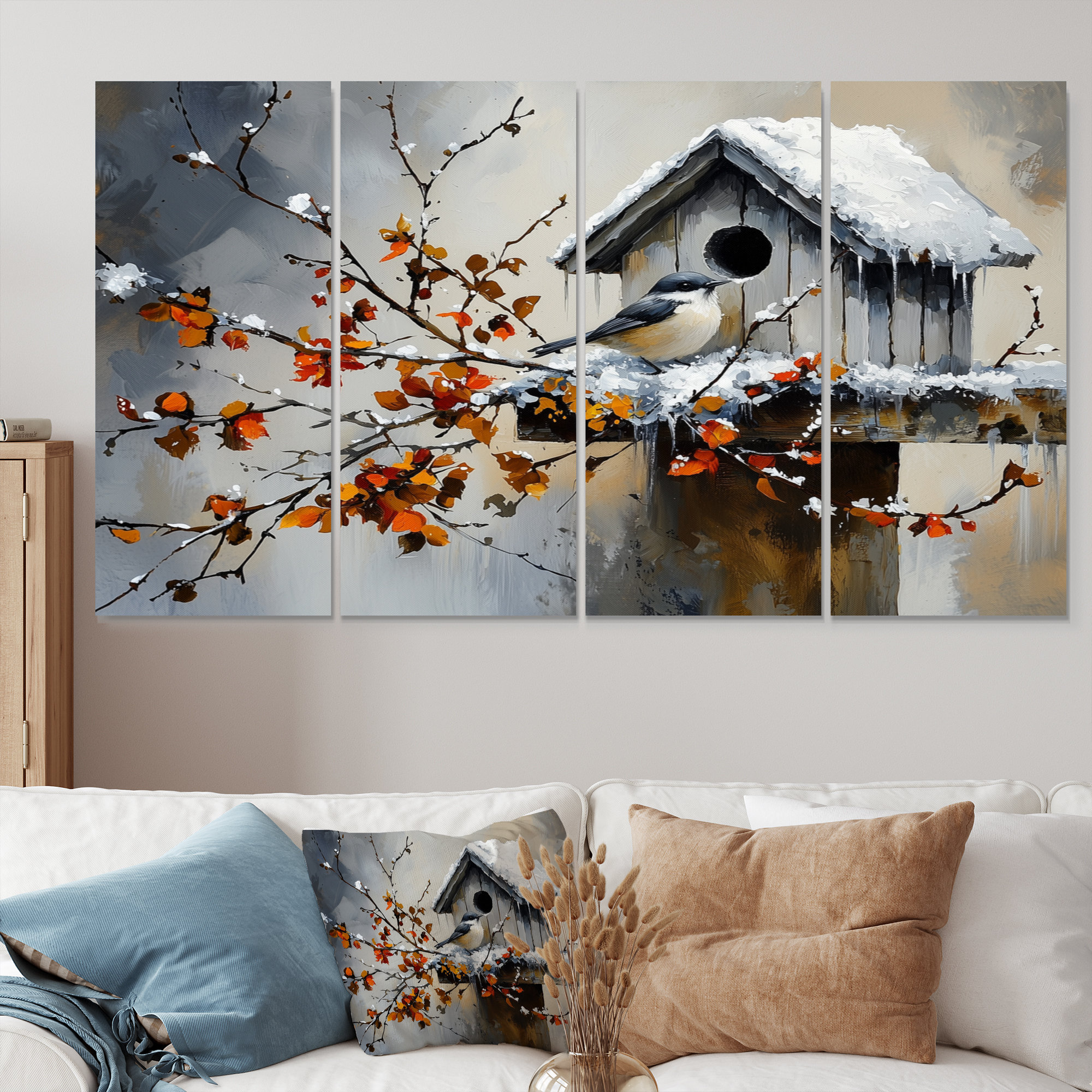 Lark Manor™ Snowflake Birdhouse Sanctuary - Bird House Wall Decor Set ...